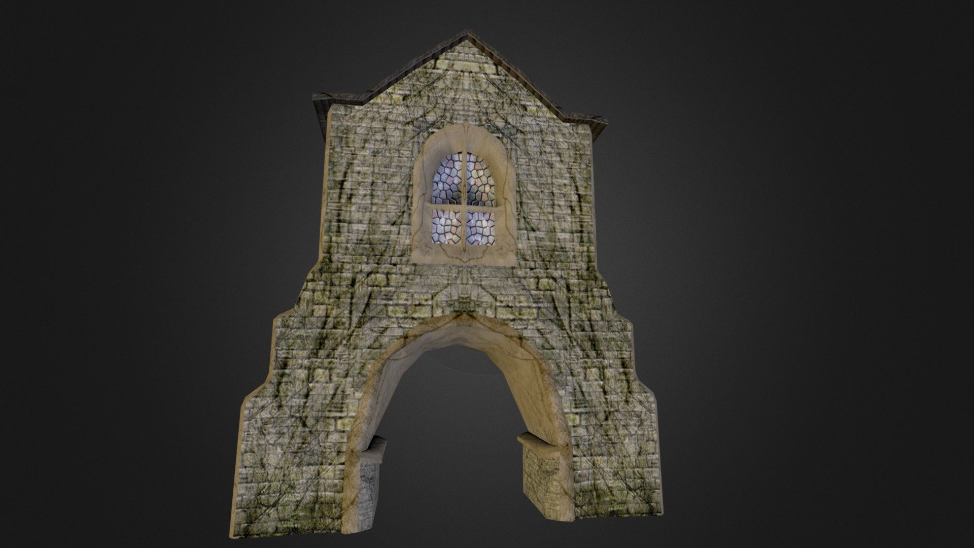 Stone building with ArchWay - 3D model by SMWhite [byivWHE] - Sketchfab