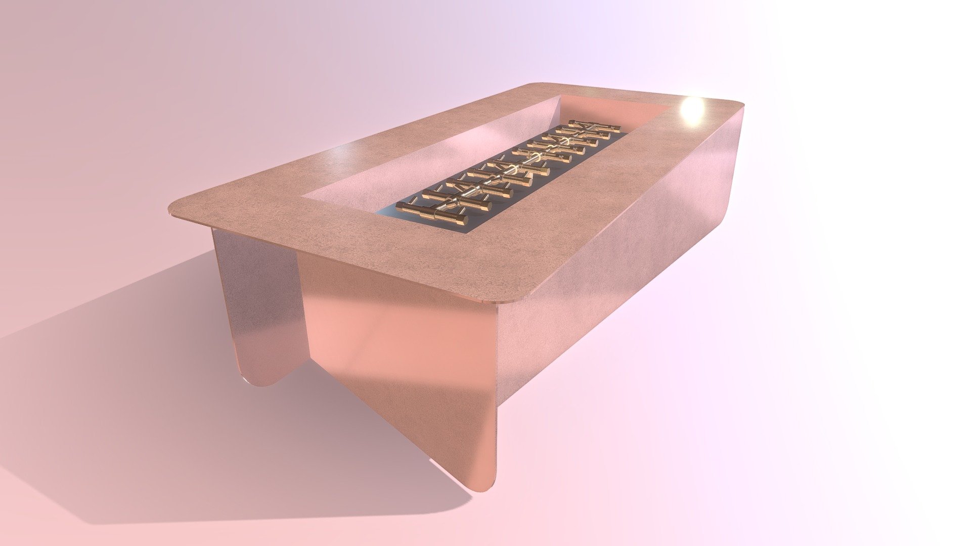 32in X 67in - Custom Geo Round Pit - 3D model by Montana Fire Pits ...