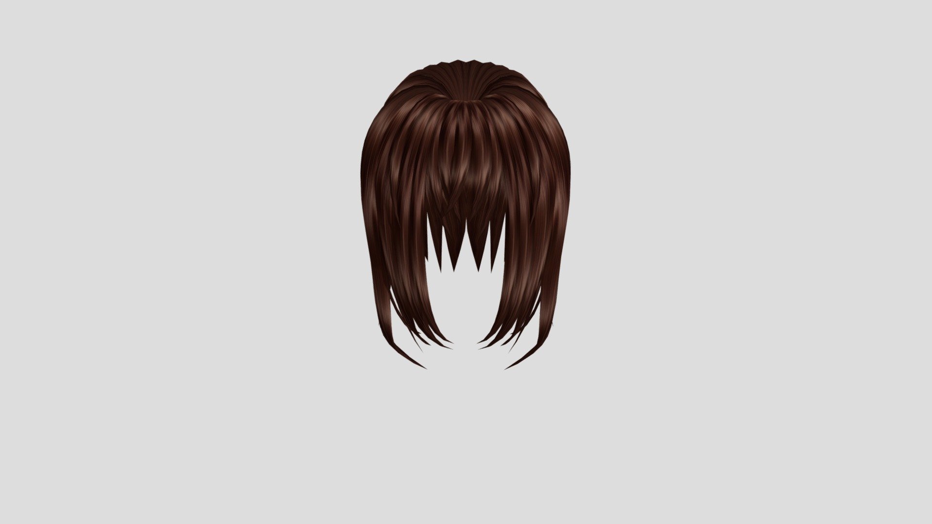 Realistic Brown 3D Hair – Game Ready - Download Free 3D model by ...