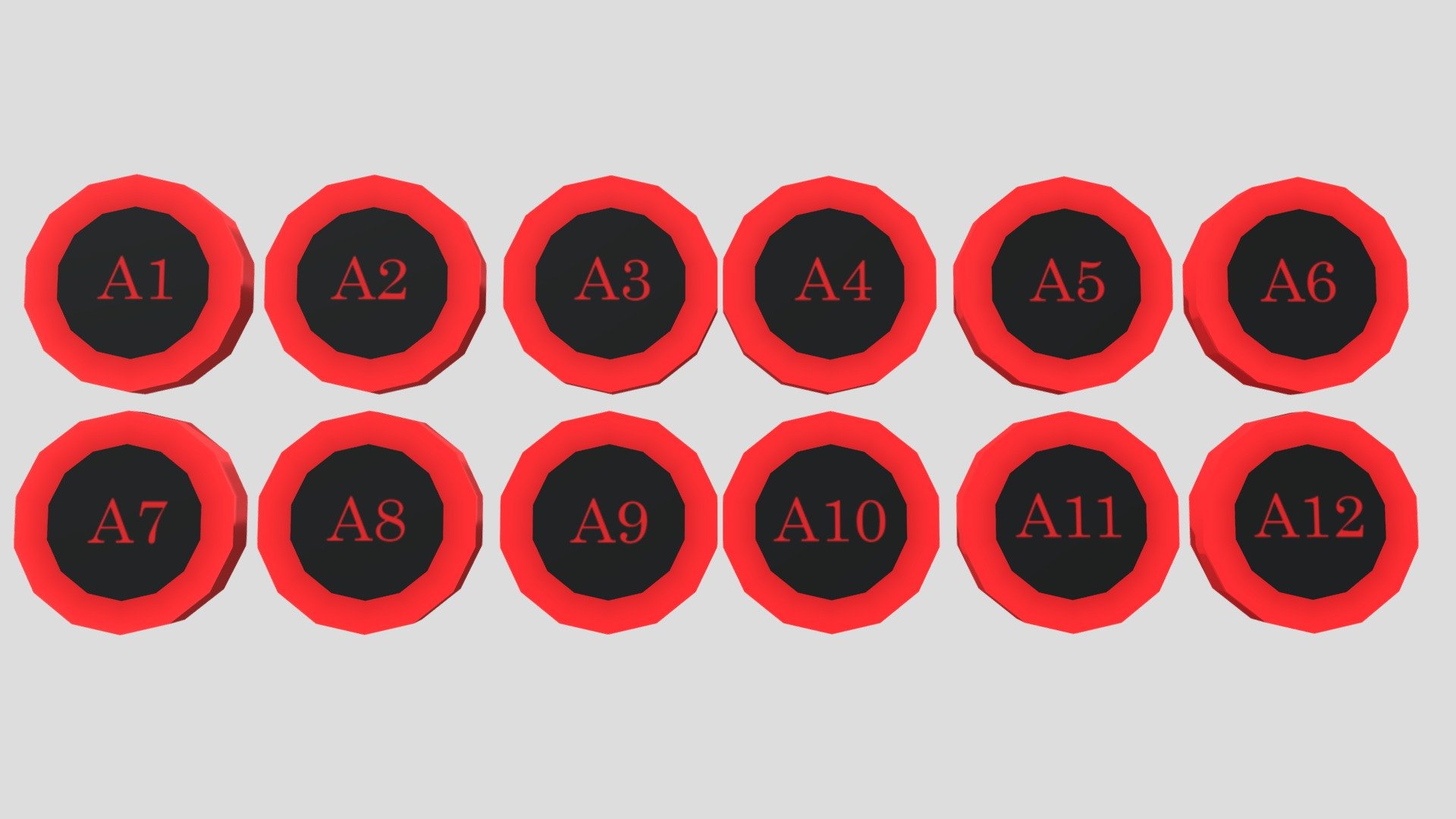 Numbers A1 - A12 - Download Free 3D model by jonnigs [c009308] - Sketchfab