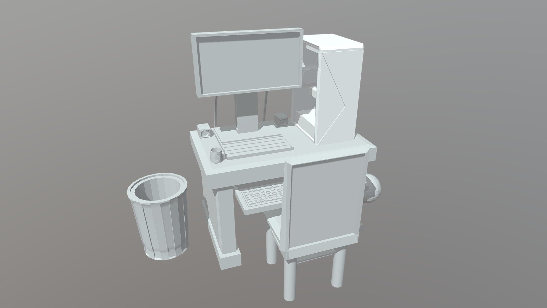 Pc Setup. - 3D model by Natboy (@natboy_br) [c00b92d] - Sketchfab