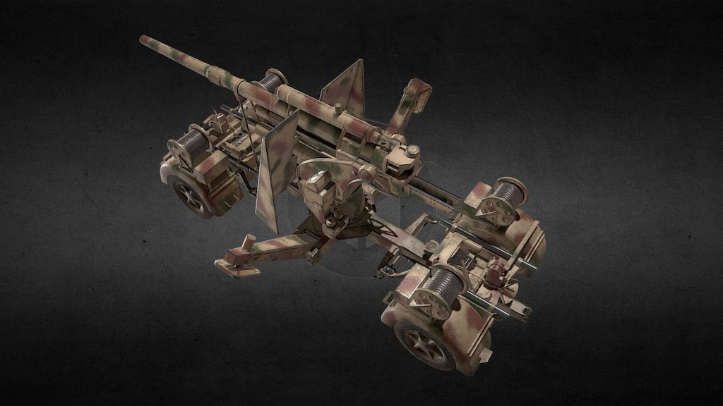 Flak 36 88mm - 3D model by polynochnik [c00eafe] - Sketchfab