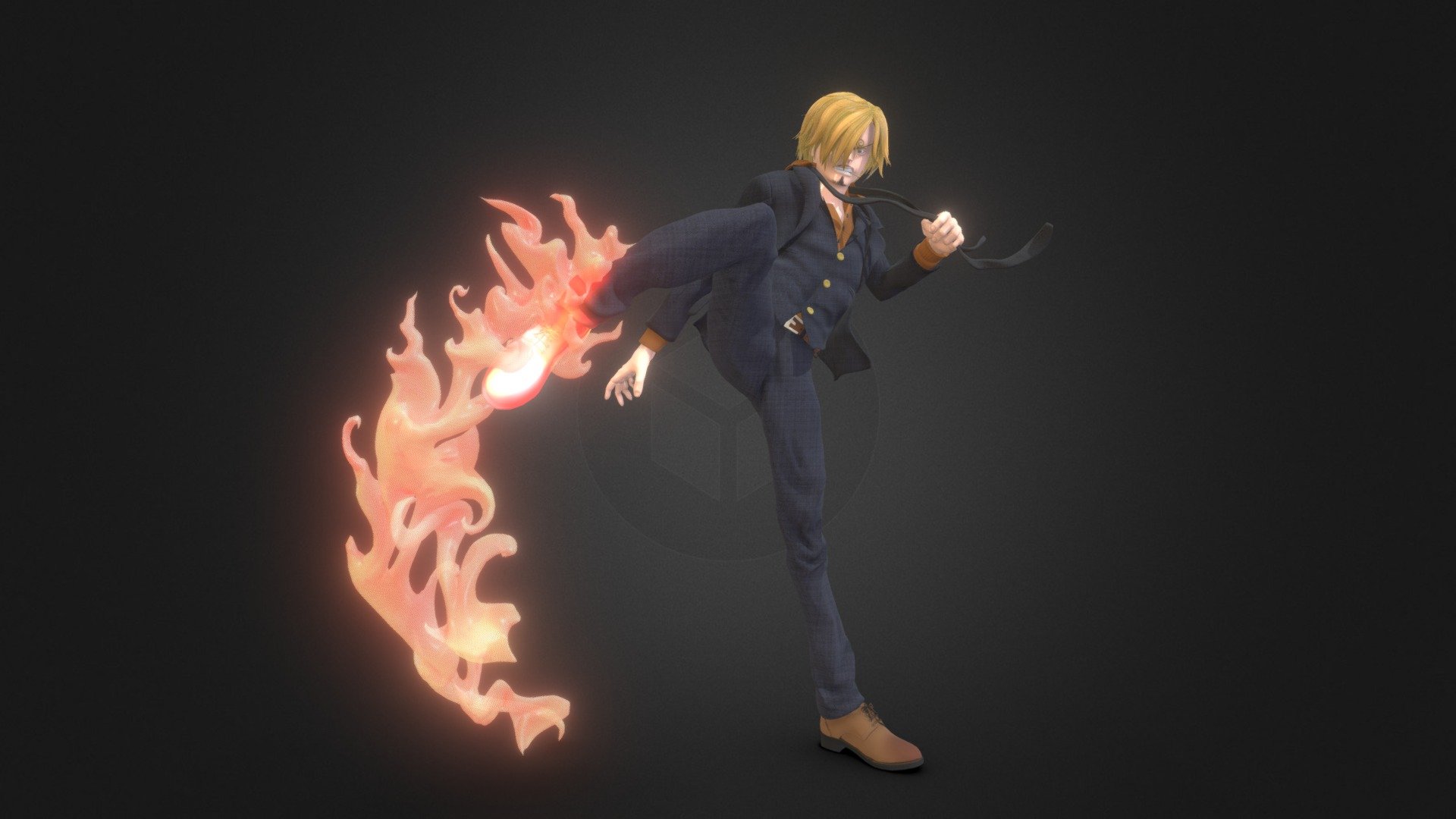 "Black Leg" Sanji | One Piece - 3D model by Raiden (@raiden_x) [c00fc8b ...
