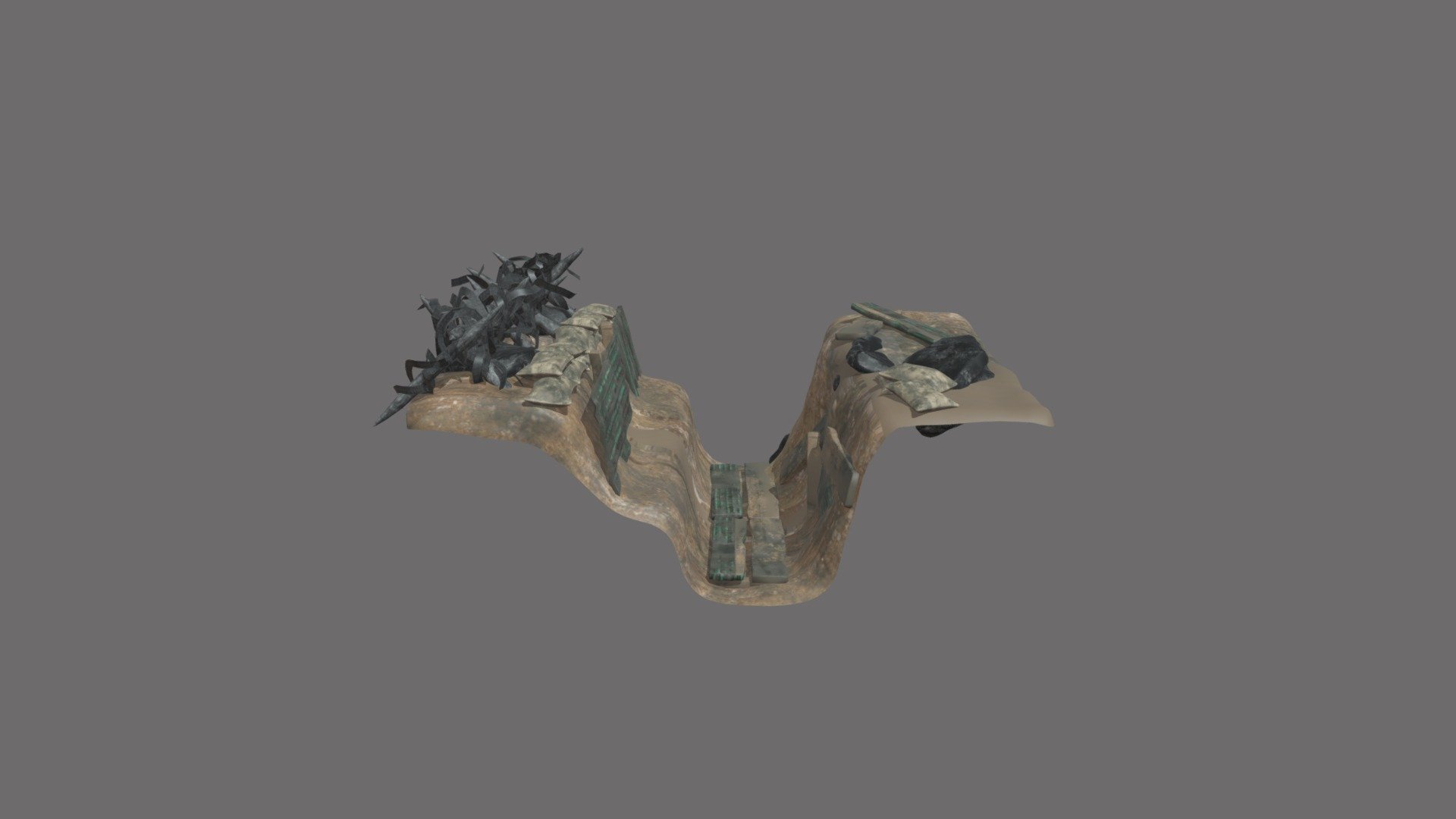 World-war-1-trench-piece - 3D model by gantik [c014254] - Sketchfab