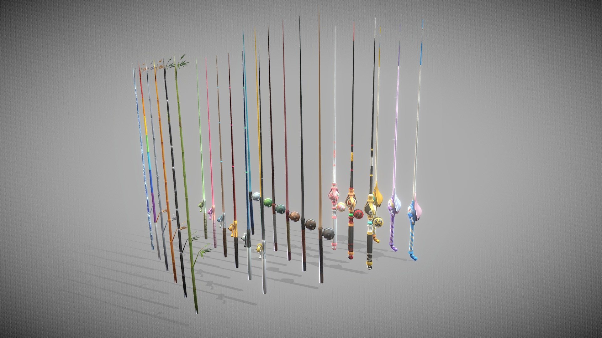 Fishing Rods - 3D model by Kajol Hayer (@KajolHayer) [c01527a] - Sketchfab