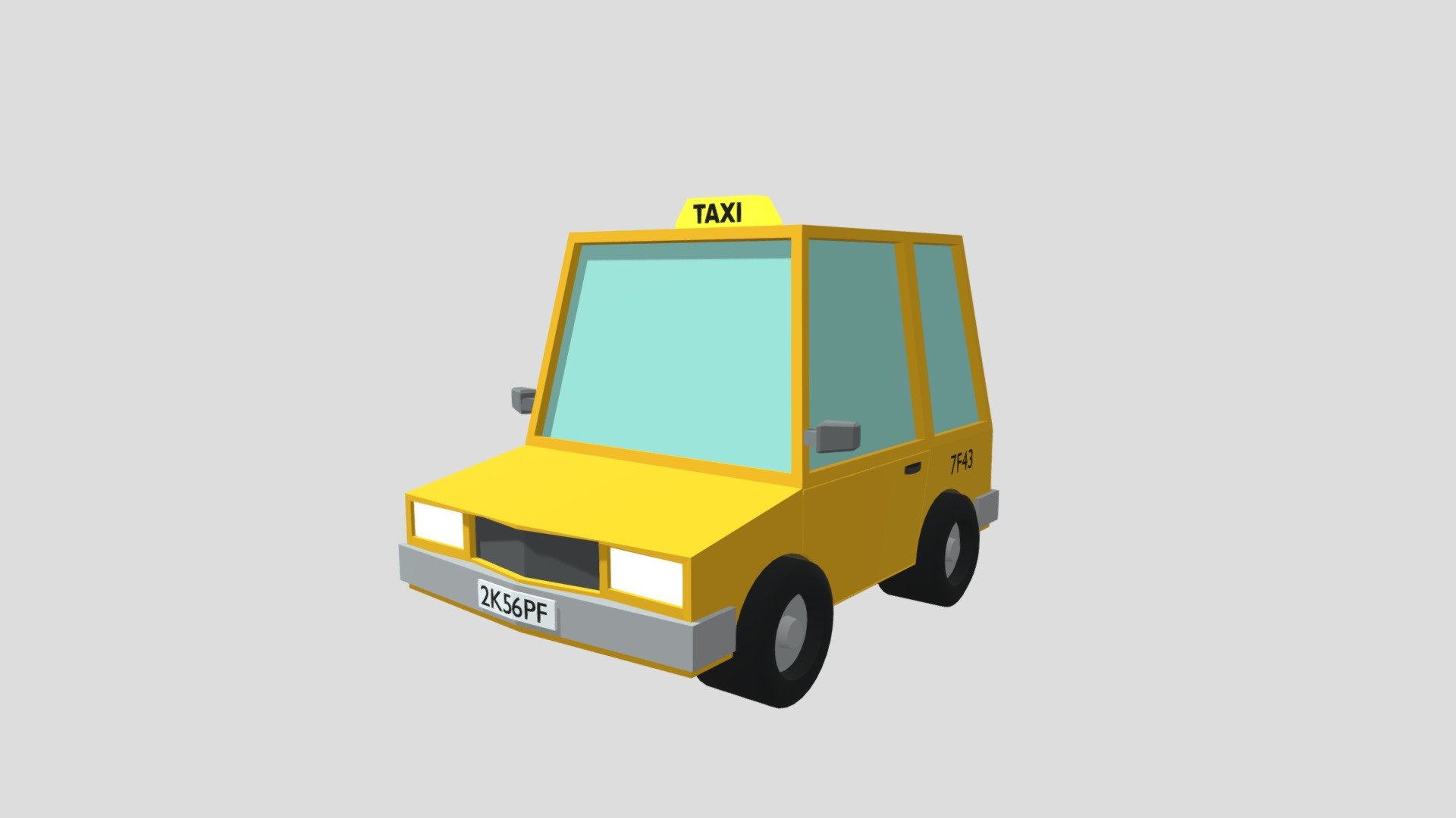 Taxi Low Poly - Download Free 3D model by TheJester (@The_Jester ...