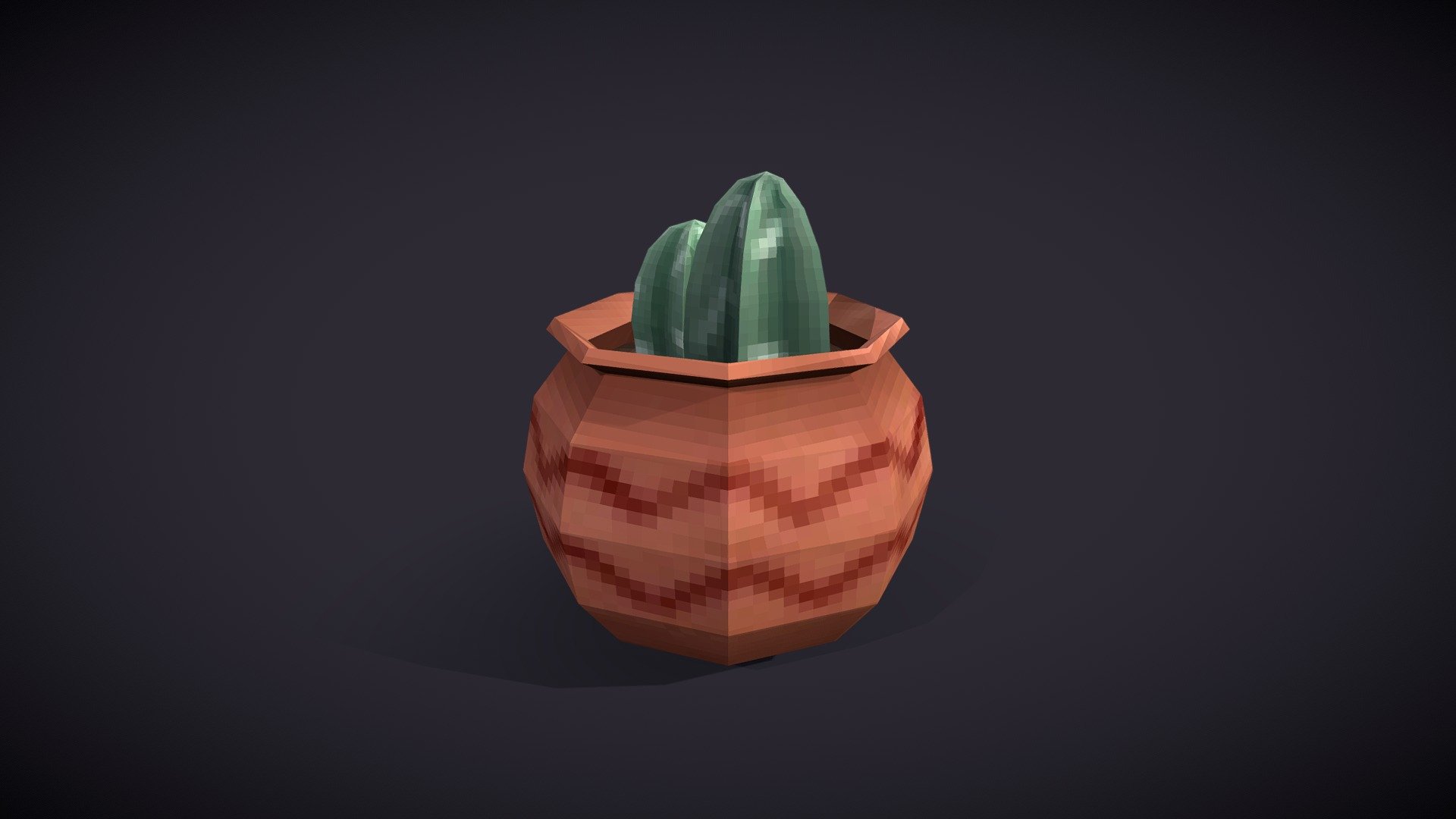 Cactus Pot - Download Free 3D model by apteryx_ [c0175db] - Sketchfab