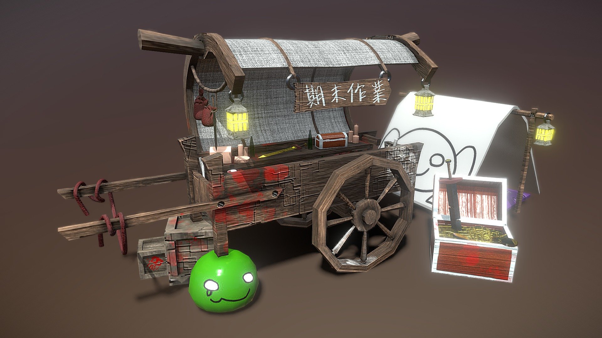cart - 3D model by MagicBean _神奇豆豆 (@magic_bean) [c017c43] - Sketchfab