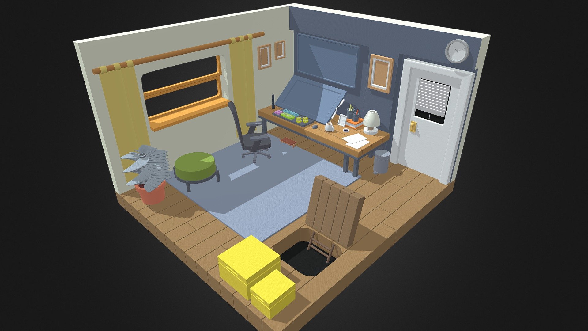 Personal Studio - Download Free 3D model by Chin Eeyang (@chinyang1607 ...