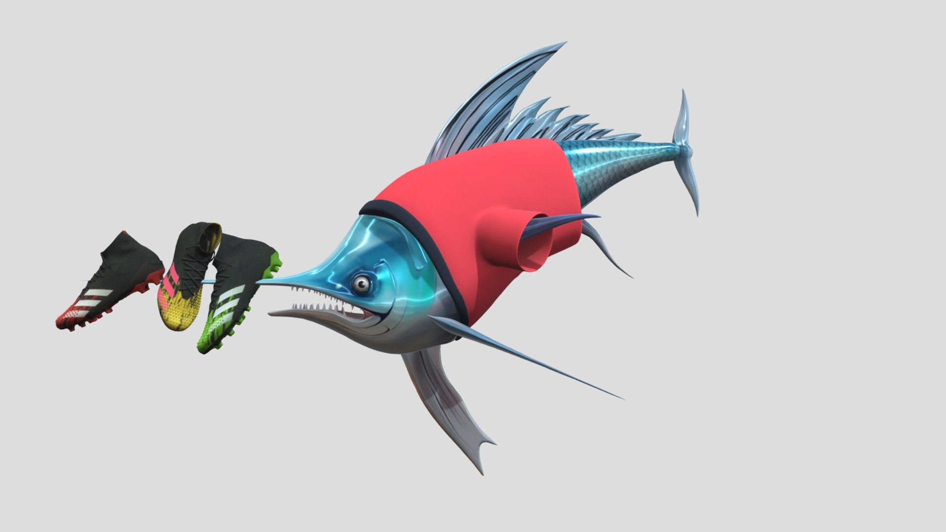 Cartoon swordfish - 3D model by 孙嘉谡 (@sunjiasu) [c02327d] - Sketchfab