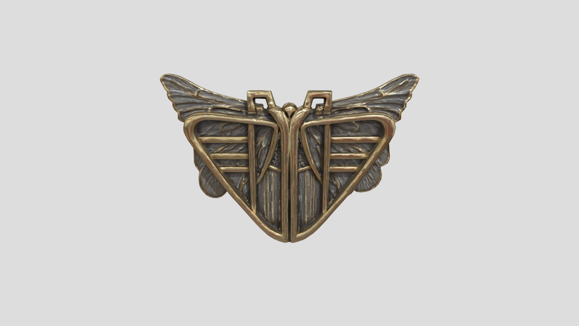 Golden Butterfly Emblem - Download Free 3D model by ghostmachinesing ...