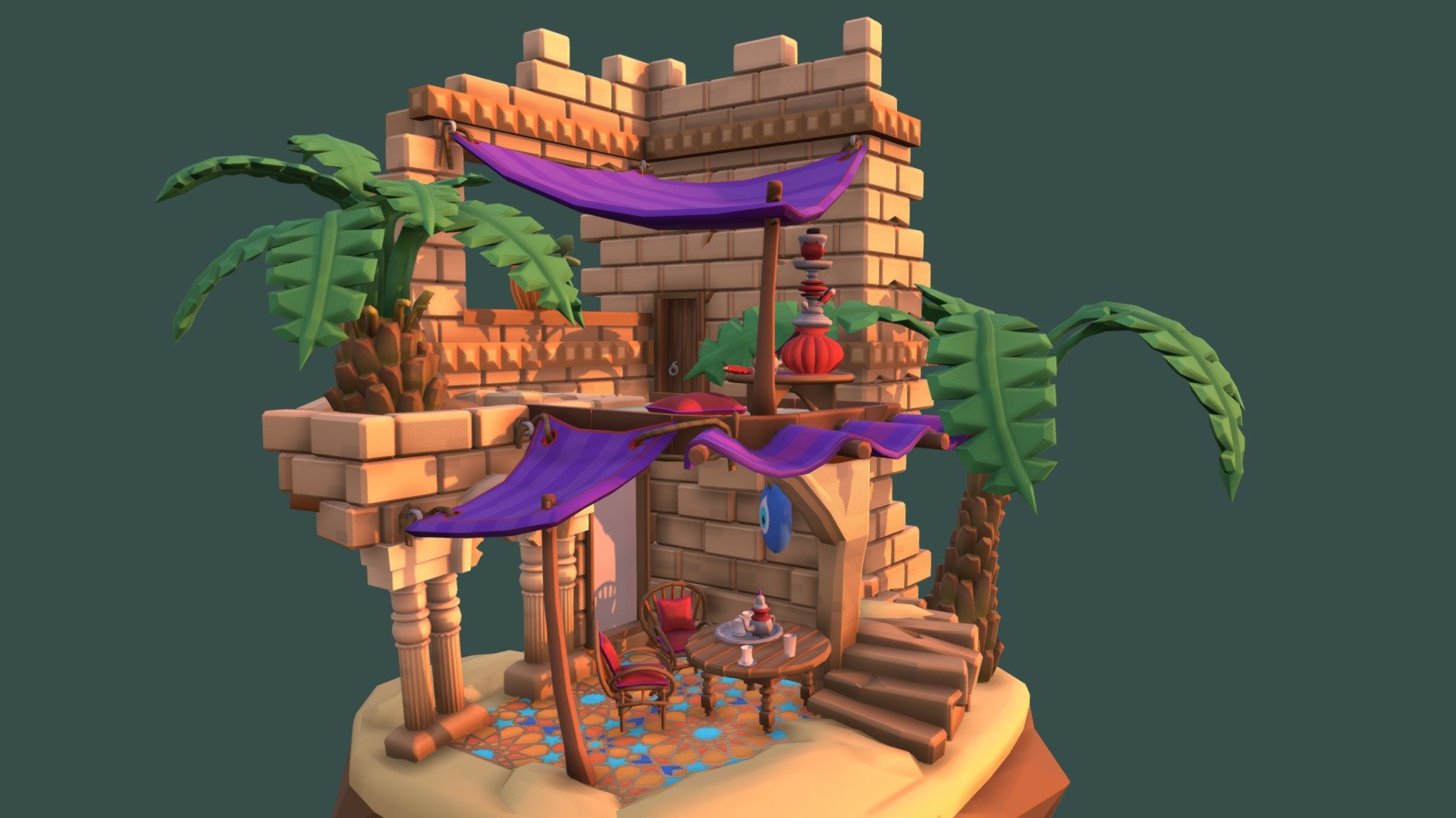 Middle eastern cafe - DAE Bazaar - 3D model by Petru Grati (@petru5 ...