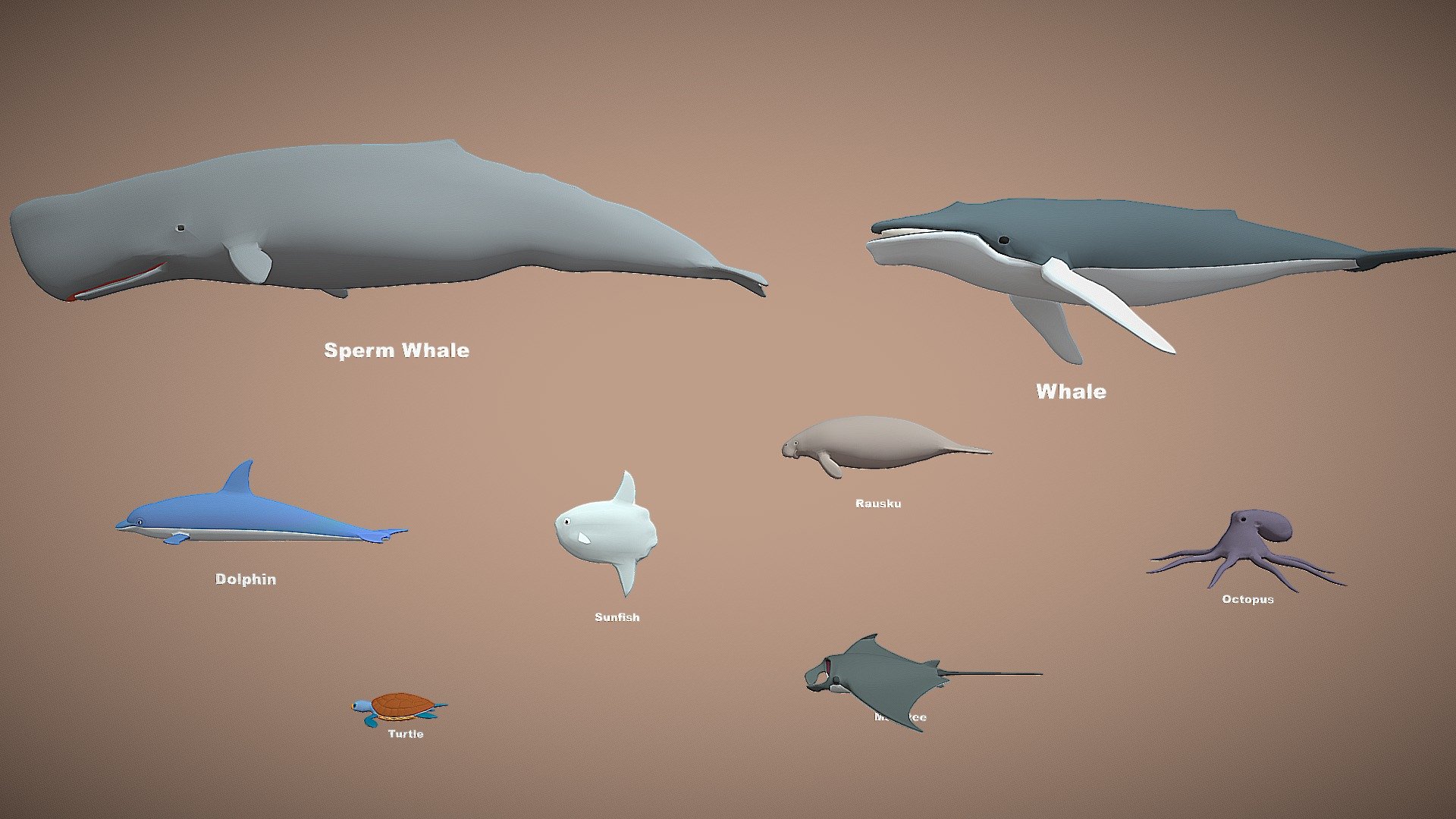Animals Pack - Sea Animals Vol.02 - Buy Royalty Free 3D model by ...