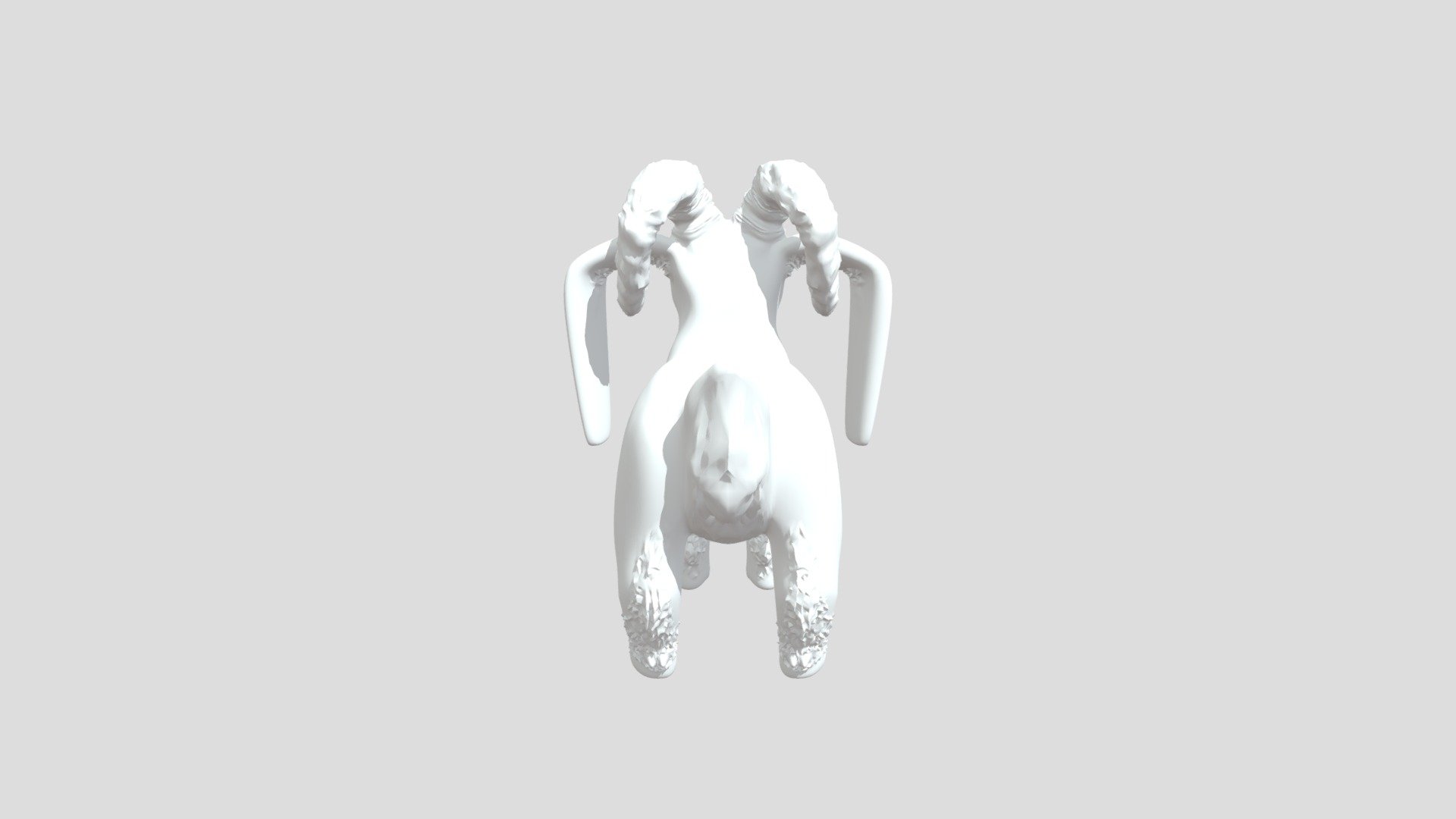 Floppy-eared Horned Rabbit: Untextured - 3D model by rebeccaahopper ...