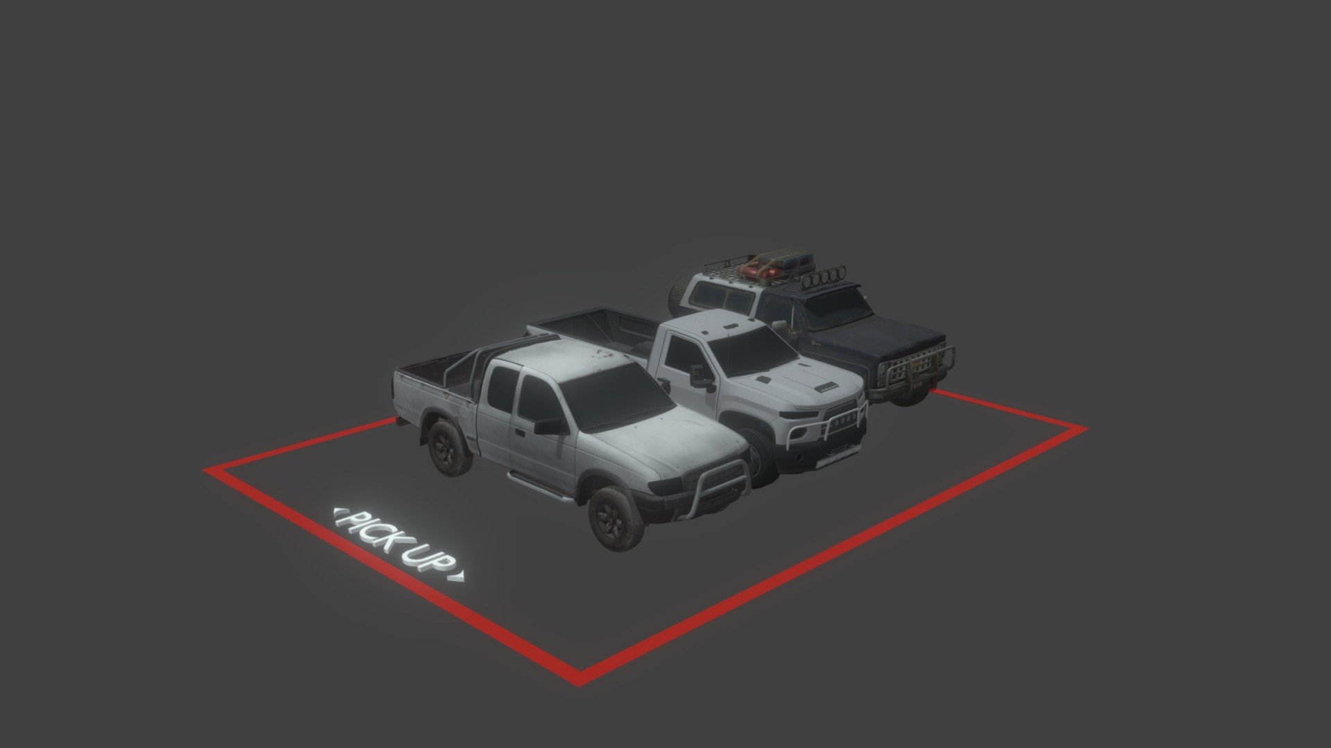 Pick-up Low Poly [3 Pick-up] - 3D model by Zankyz (@Quentinx12 ...