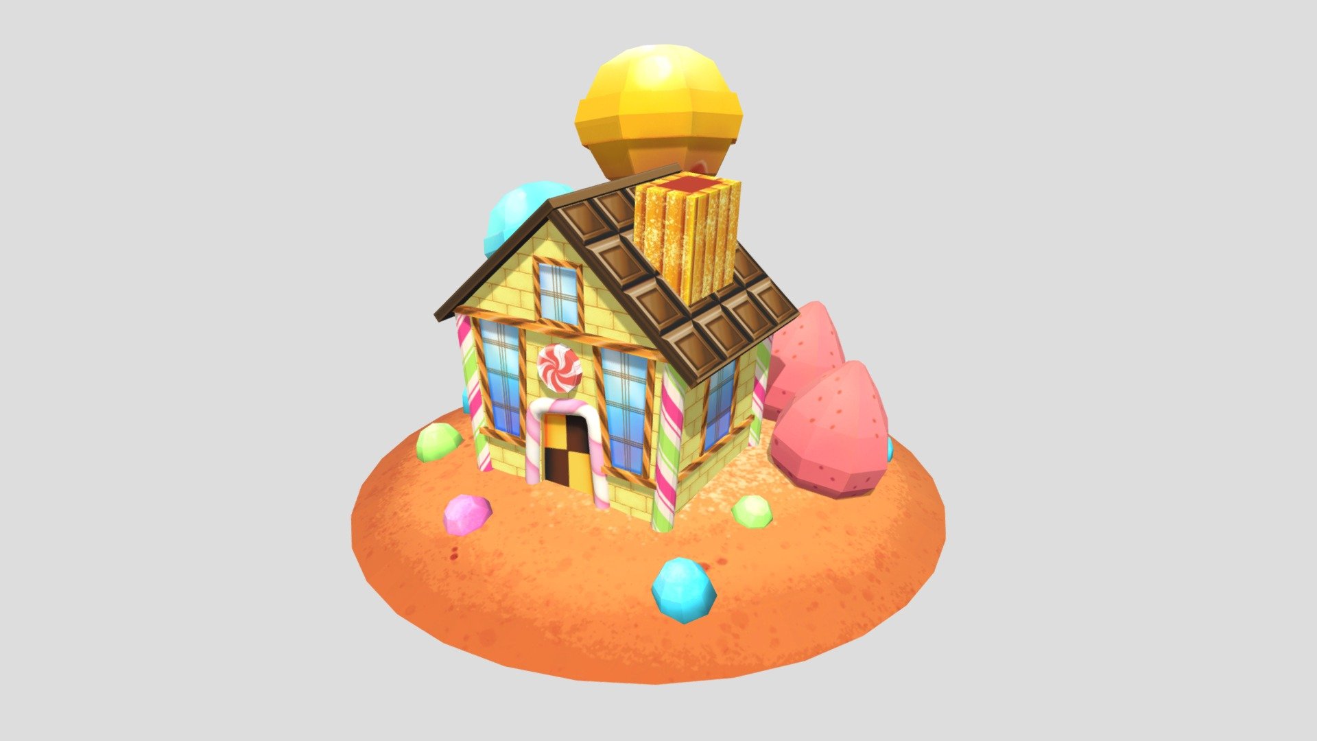 House with candy - 3D model by LilianWang [c030361] - Sketchfab