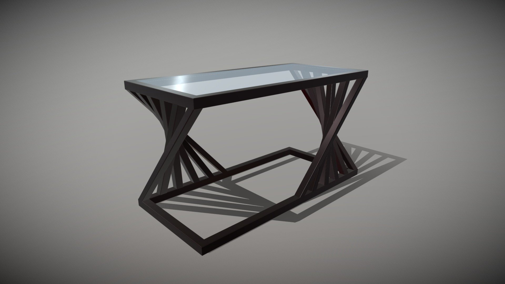 Glass and Metal Table (Modern Design) - Download Free 3D model by Ulug ...