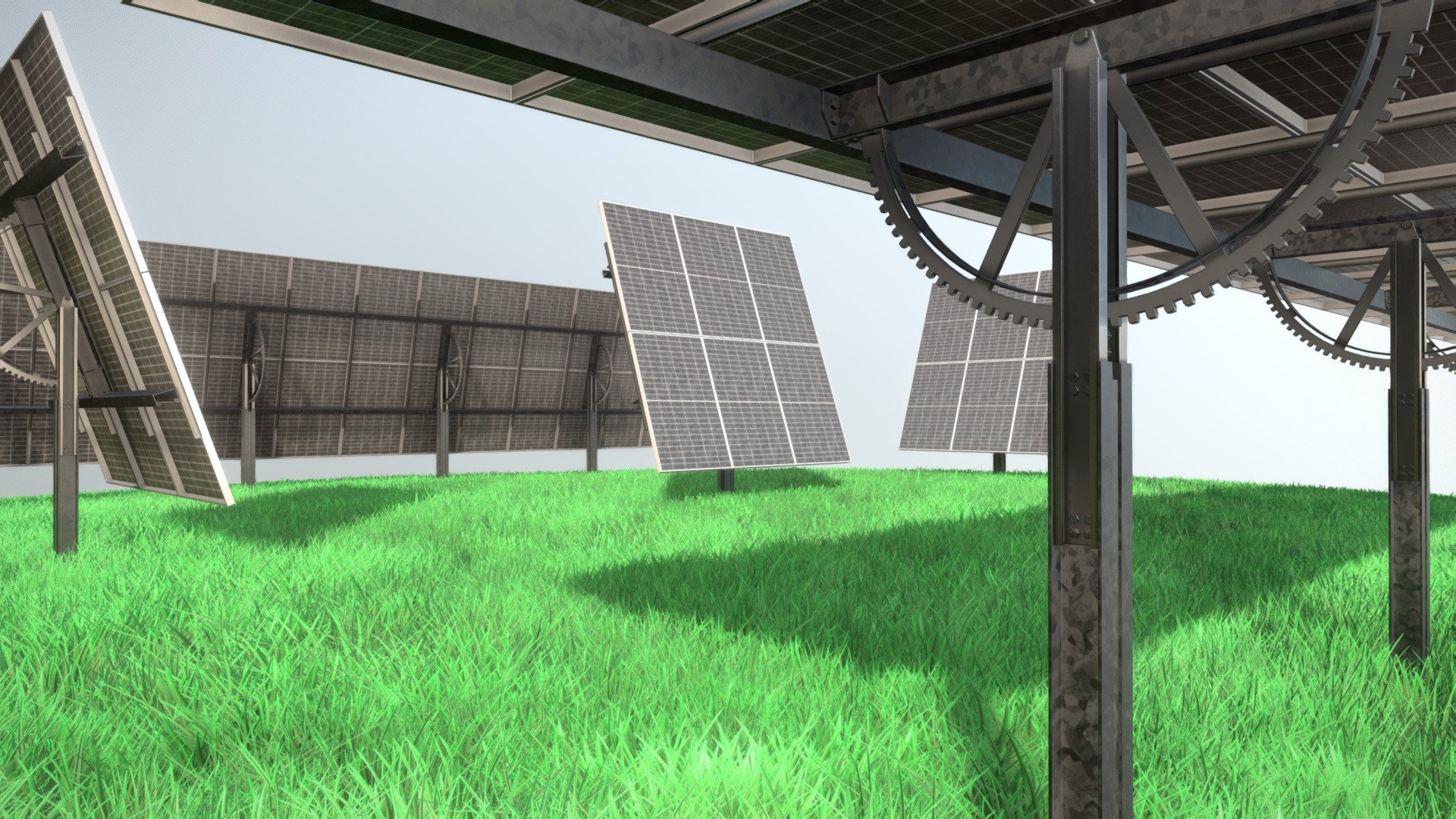 Agri-Photovoltaic Plant Version-1 (WIP-2) - 3D model by VIS-All-3D ...