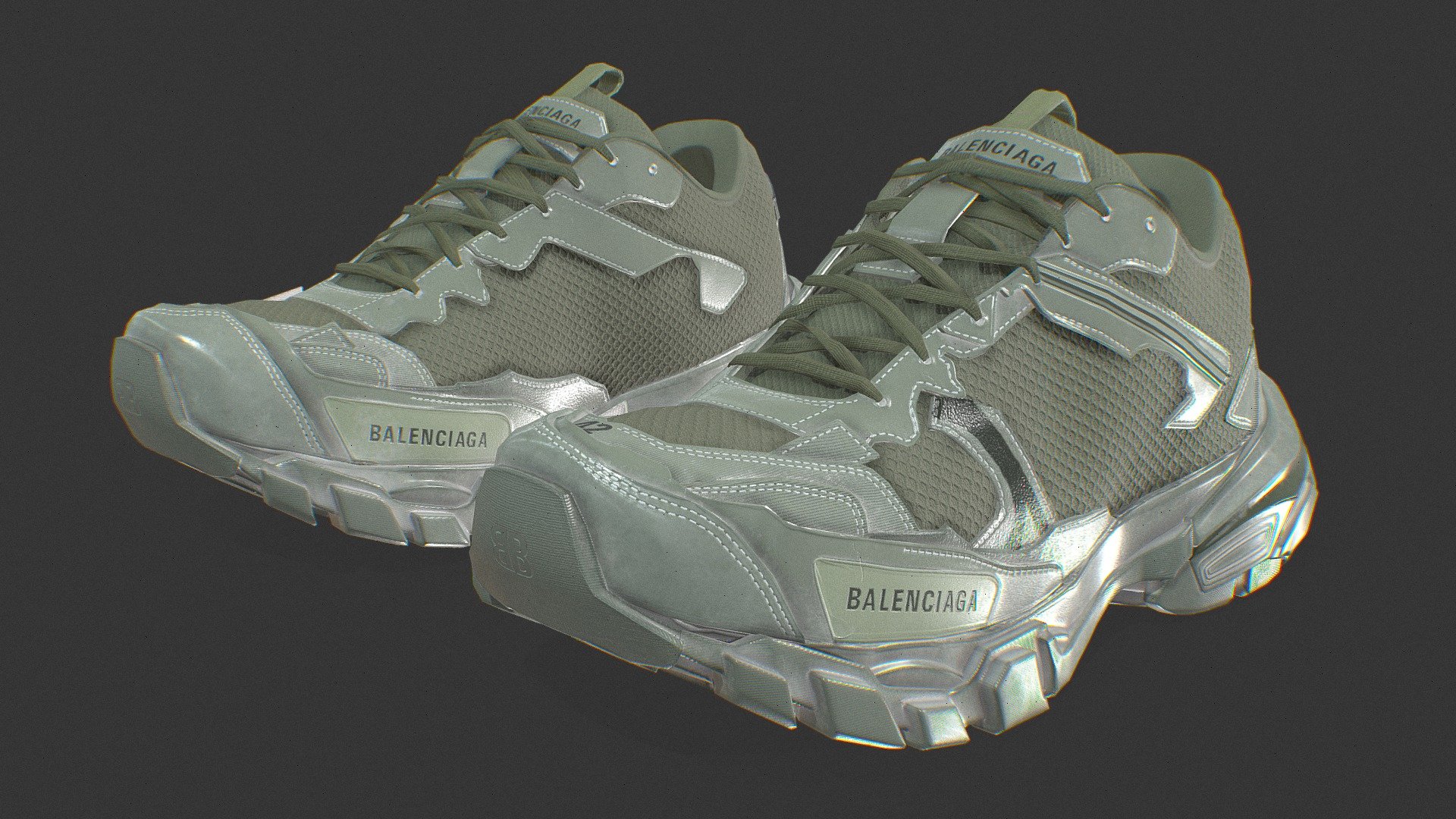 BALENCIAGA TRACK 3 SWAMP THING | STELL GARMENT - 3D model by Vanya Stellar (@vanyastellar ...