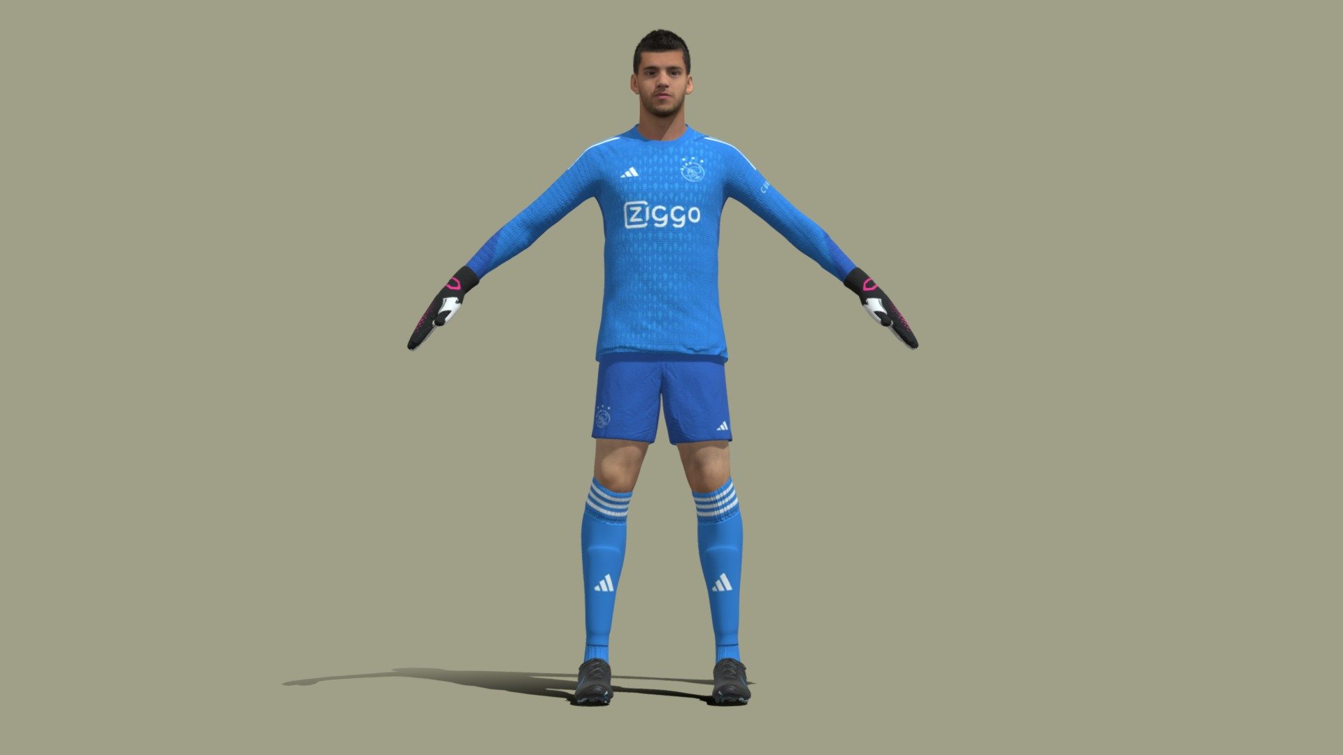 T-Pose full rigged Geronimo Rulli Ajax 23-24 - 3D model by 3dpassion ...