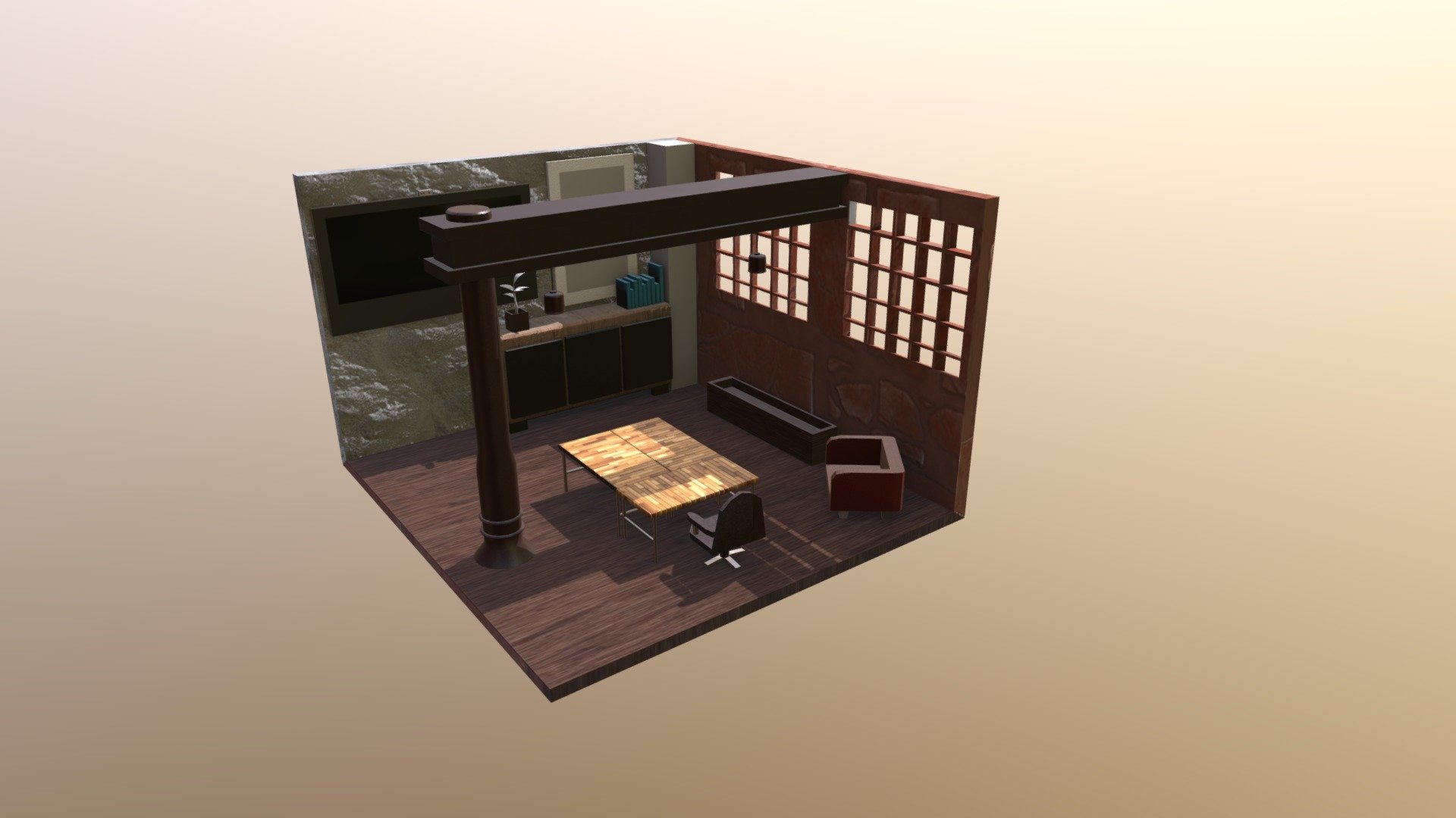 Isometric Room - 3D model by vregue2 [c03d2ba] - Sketchfab