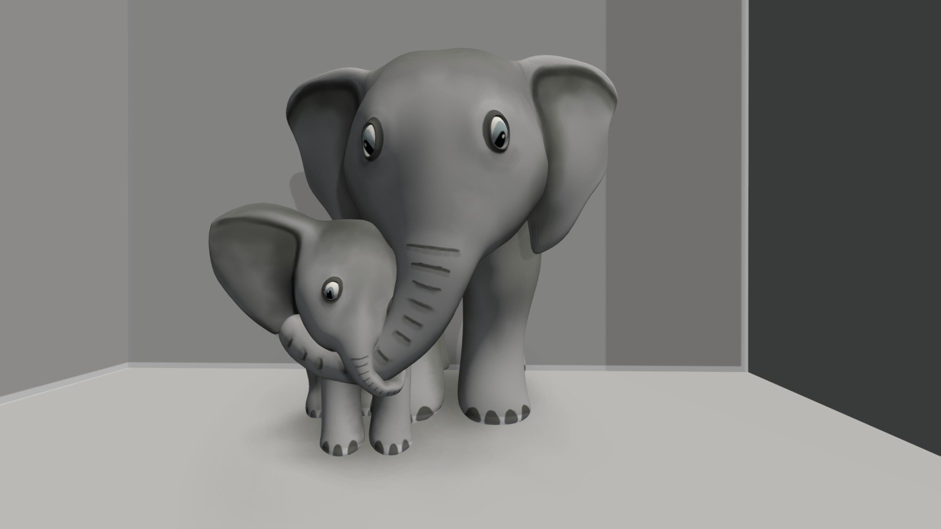 Animated stylized elephants - Download Free 3D model by striderrotk ...