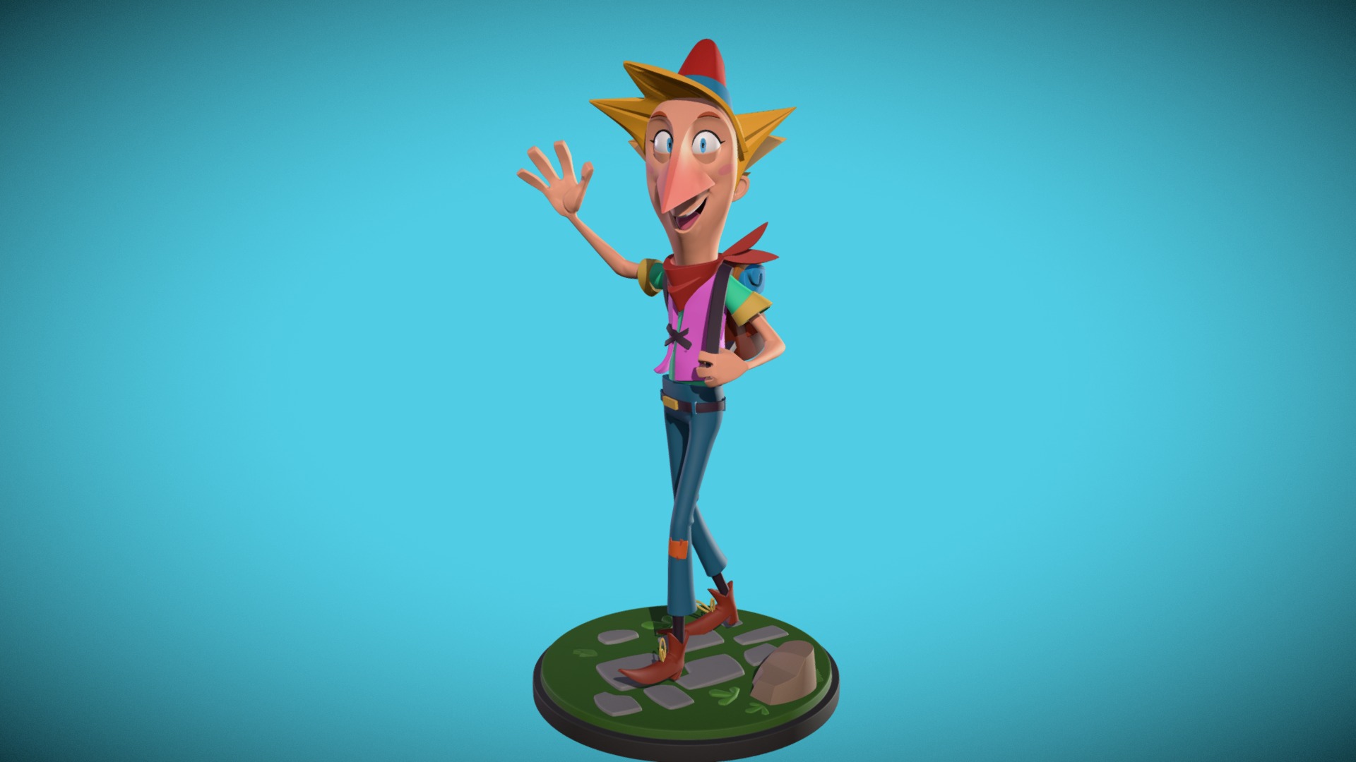 Kasper from "Kasper&Seppel" - 3D model by Anja Lindner (@AnjaLindner ...