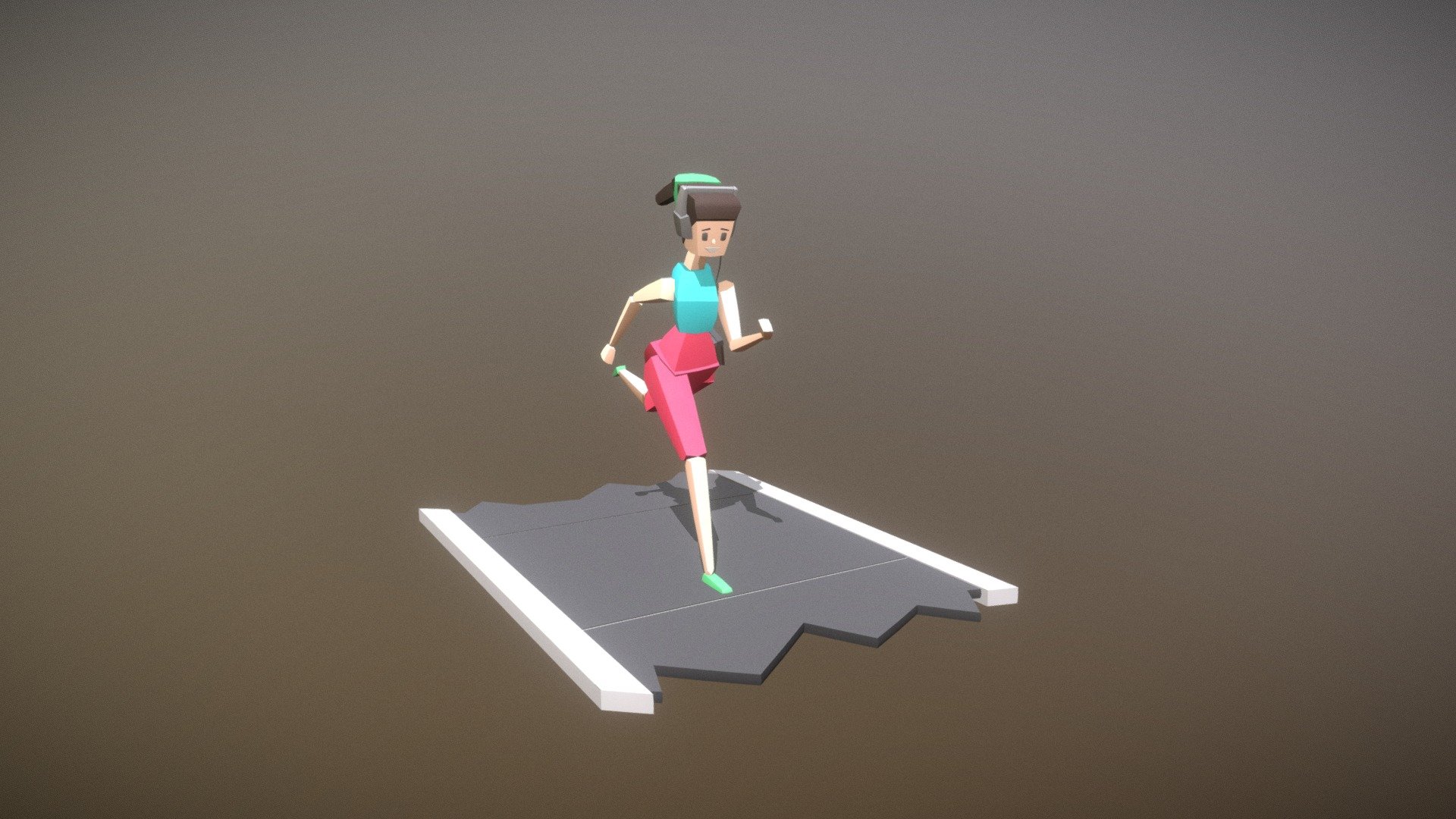 LowPoly Running Girl - 3D model by luizero00 [c045e47] - Sketchfab