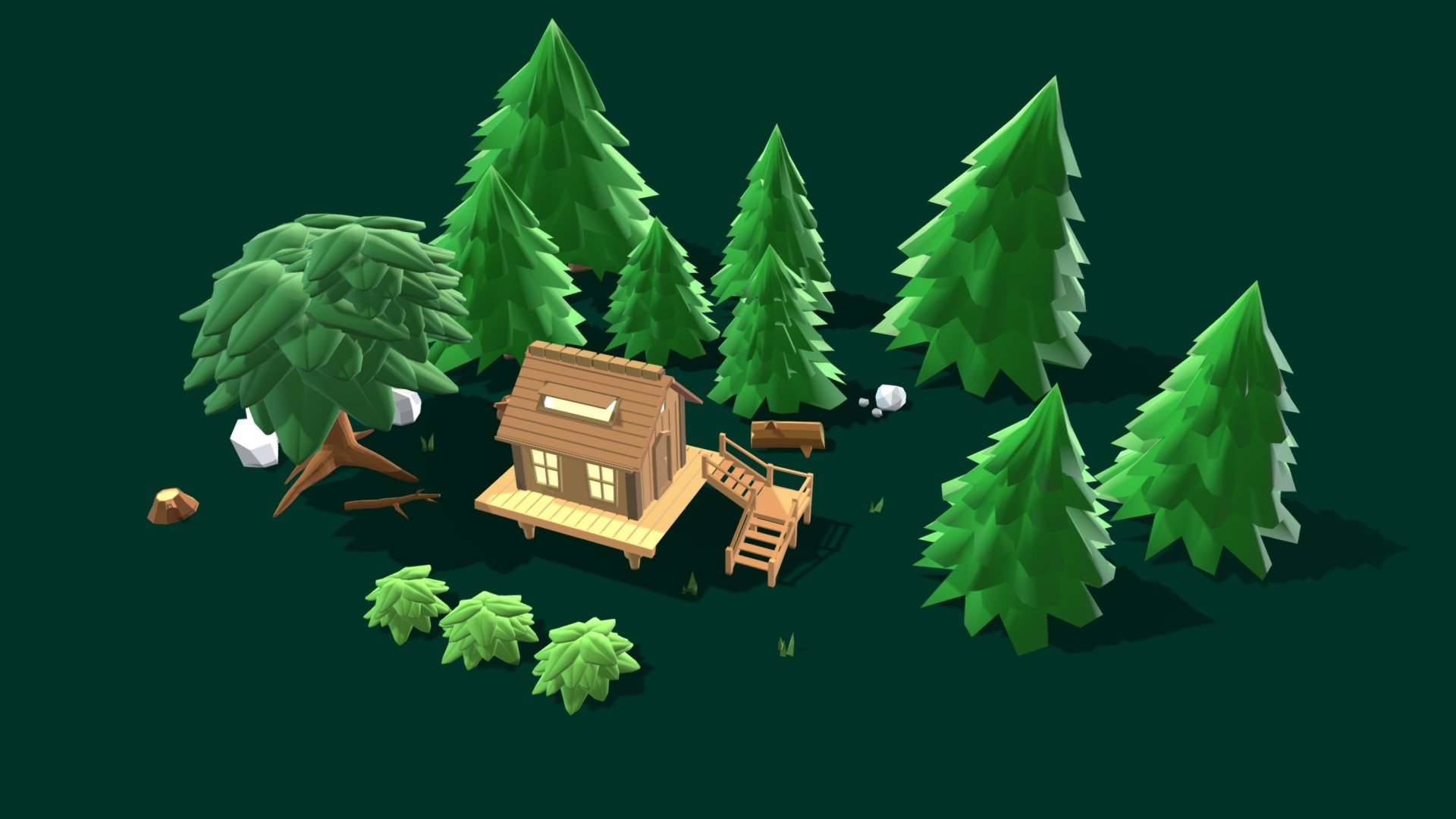 Low Poly Nature Pack + Hut - Buy Royalty Free 3D model by Markus40K83 ...