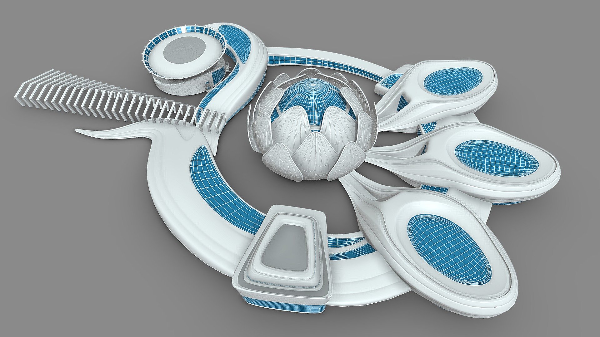 0301 - Science Museums Complex Building - 2D-3D - Buy Royalty Free 3D ...