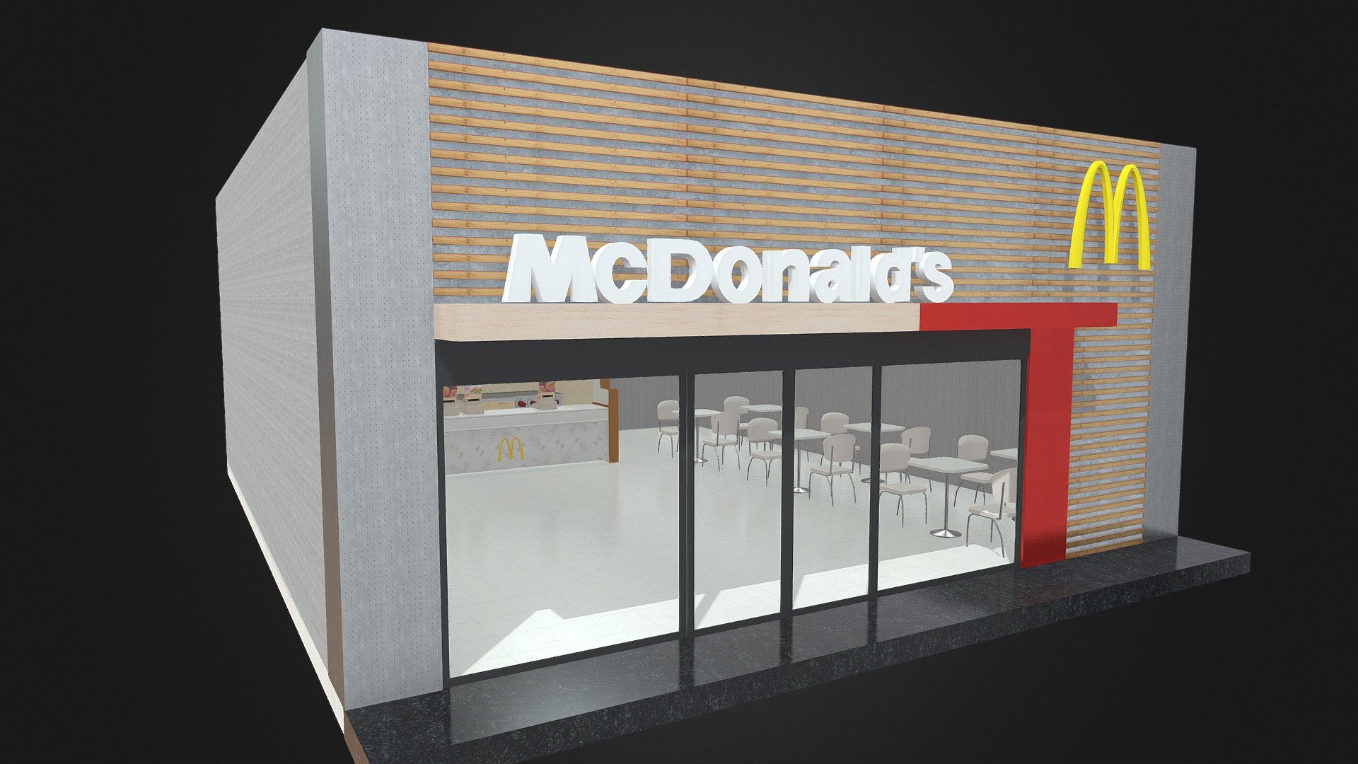 McDonalds Environment V02 - 3D model by cmsmg [c054fb5] - Sketchfab