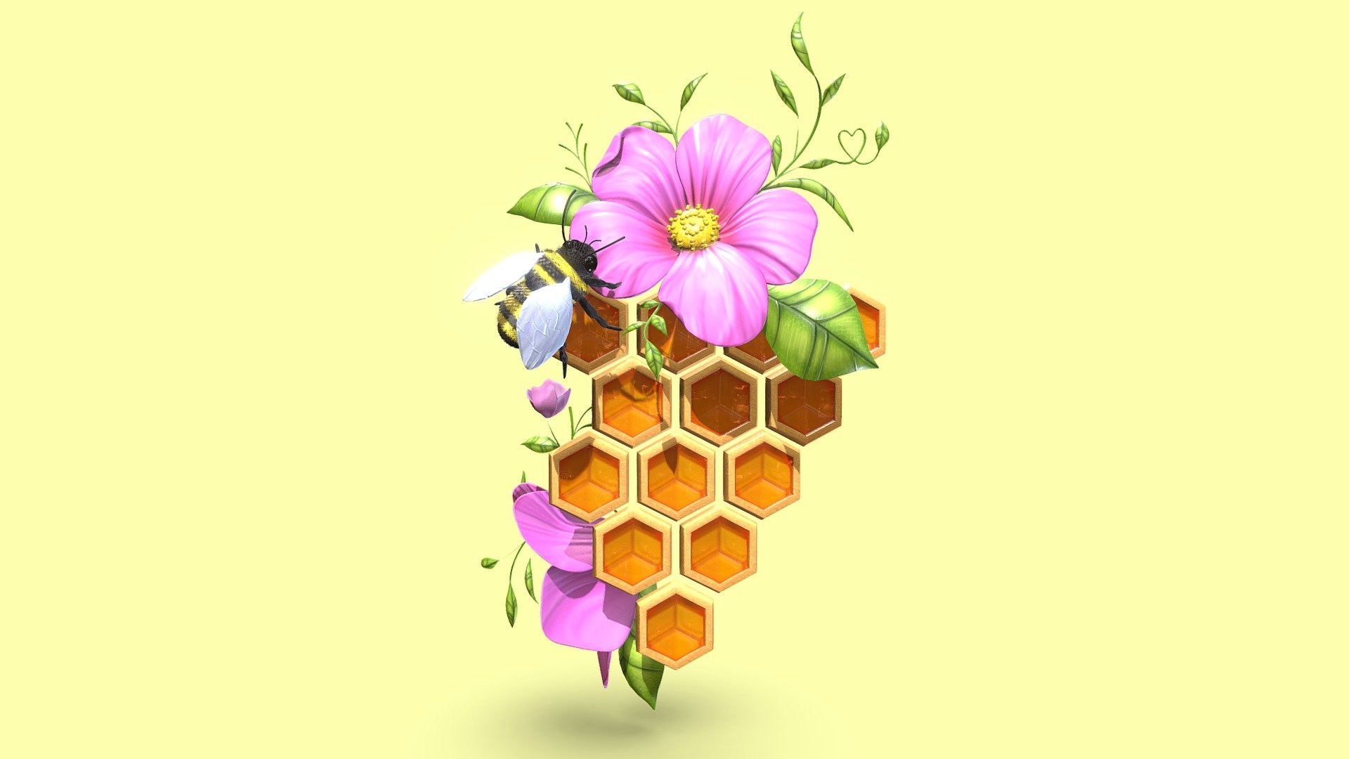 Honey Comb - 3D model by Alexandru Fasie (@alexfasie) [c0550ed] - Sketchfab