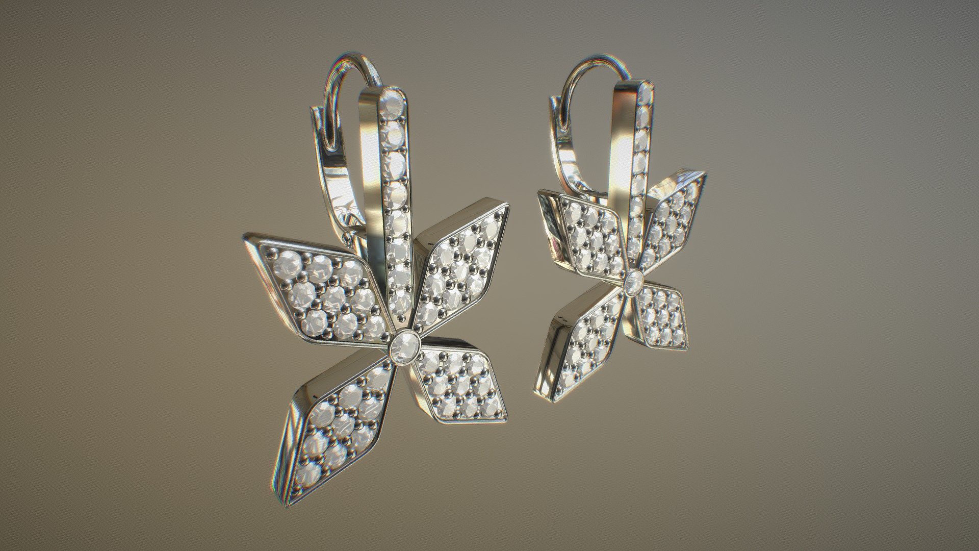 lever back earrings - 3D model by hector77 (@hectorcruzmendoza77 ...