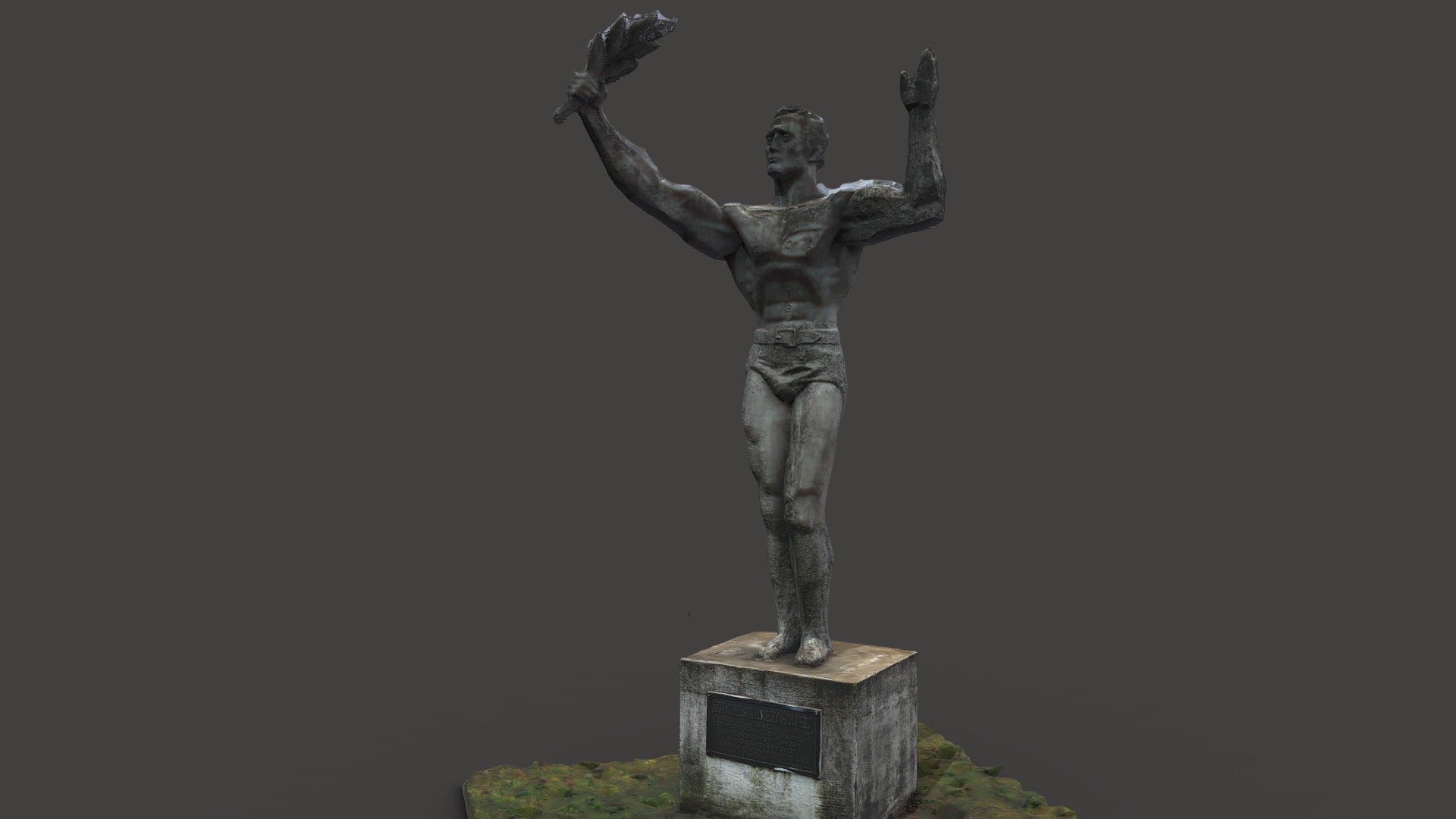 Myszków - Rzeźba - Zwycięski Ciężarowiec - 3D model by kamilzgortg ...