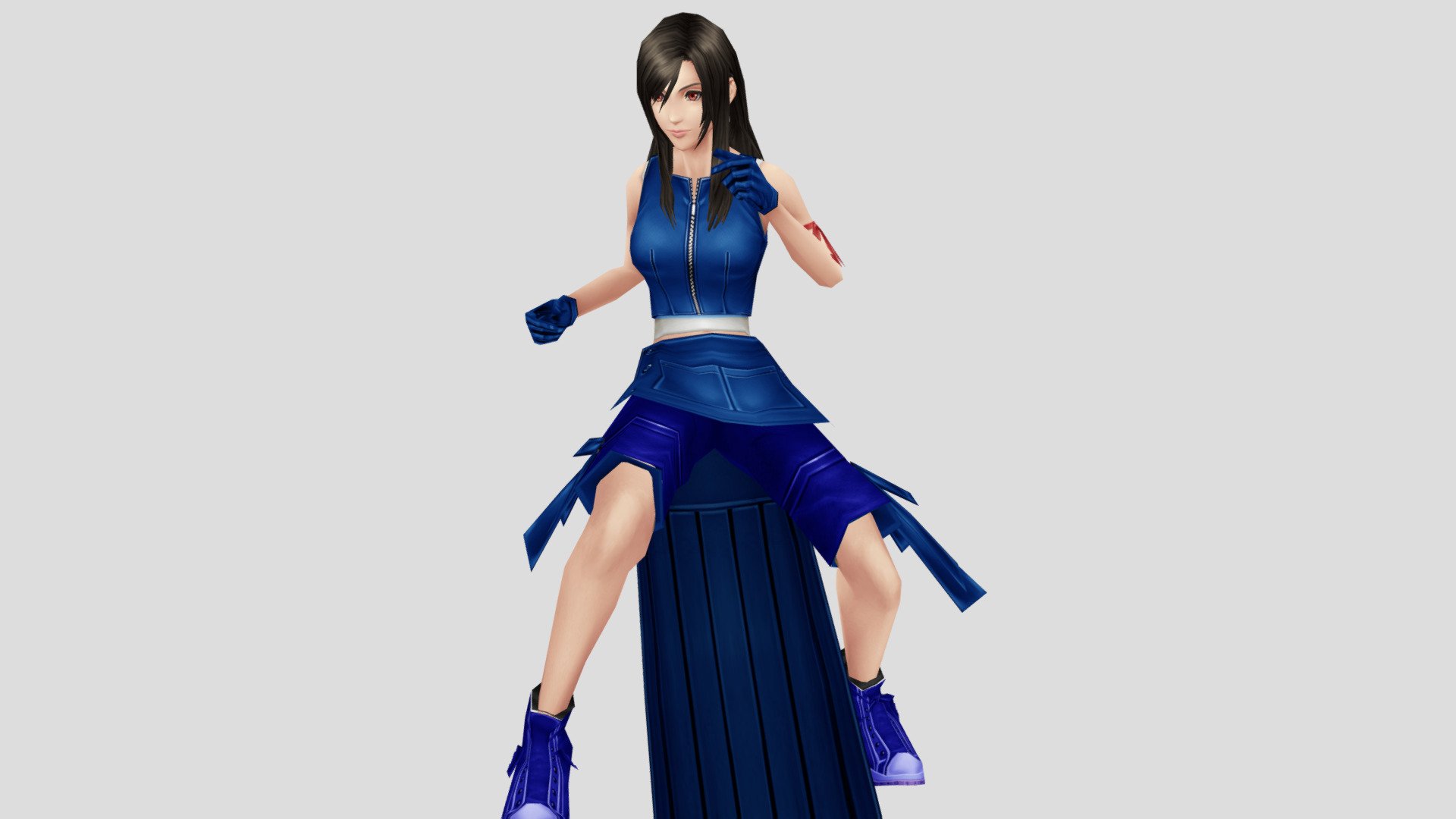 Tifa - Advent Children - Dissidia - Blue - Download Free 3D model by ...