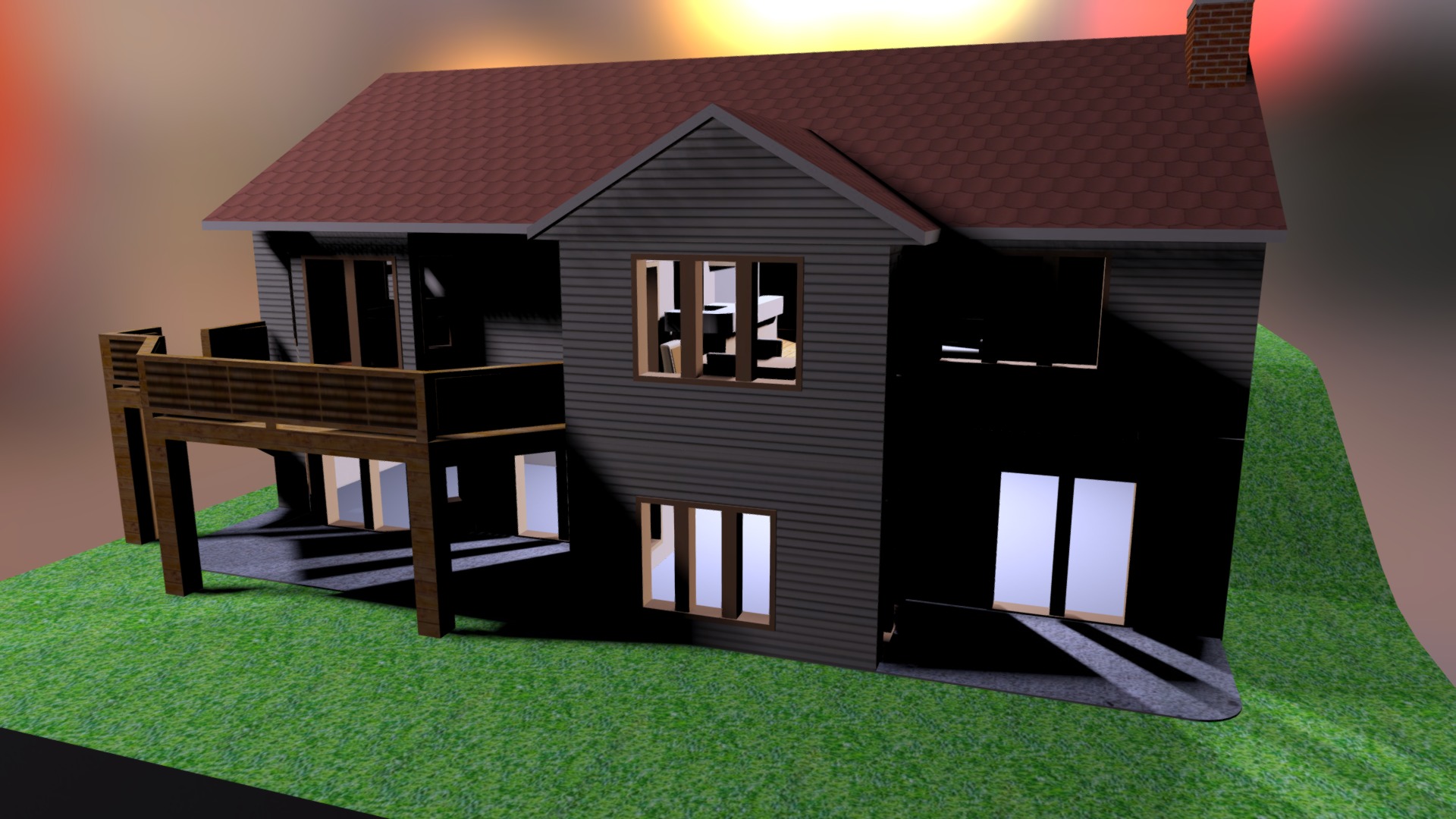 Suburban Home - 3D model by blumreiter (@midwest3dconcepts) [c06072f ...