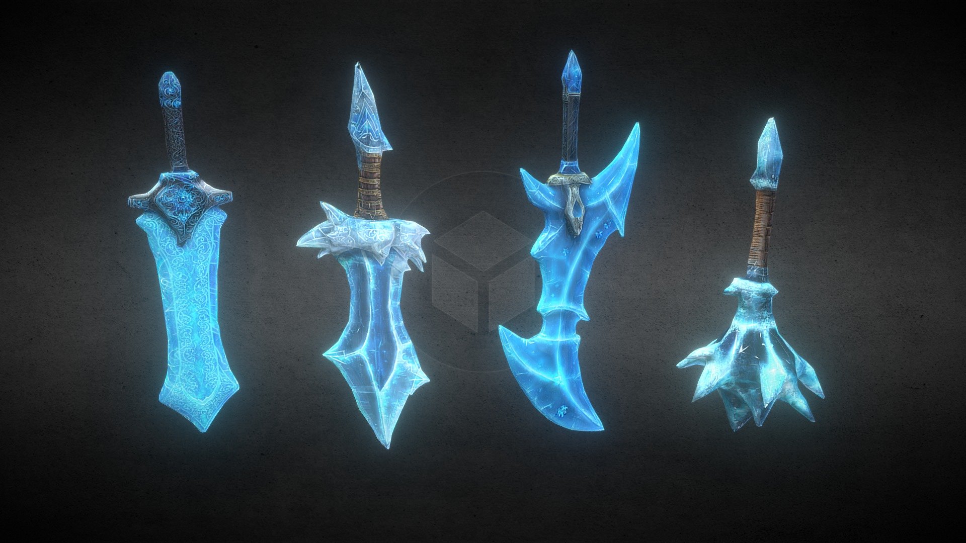 FREE Low-Poly Icy Weapons Pack - Download Free 3D model by Axinovium ...