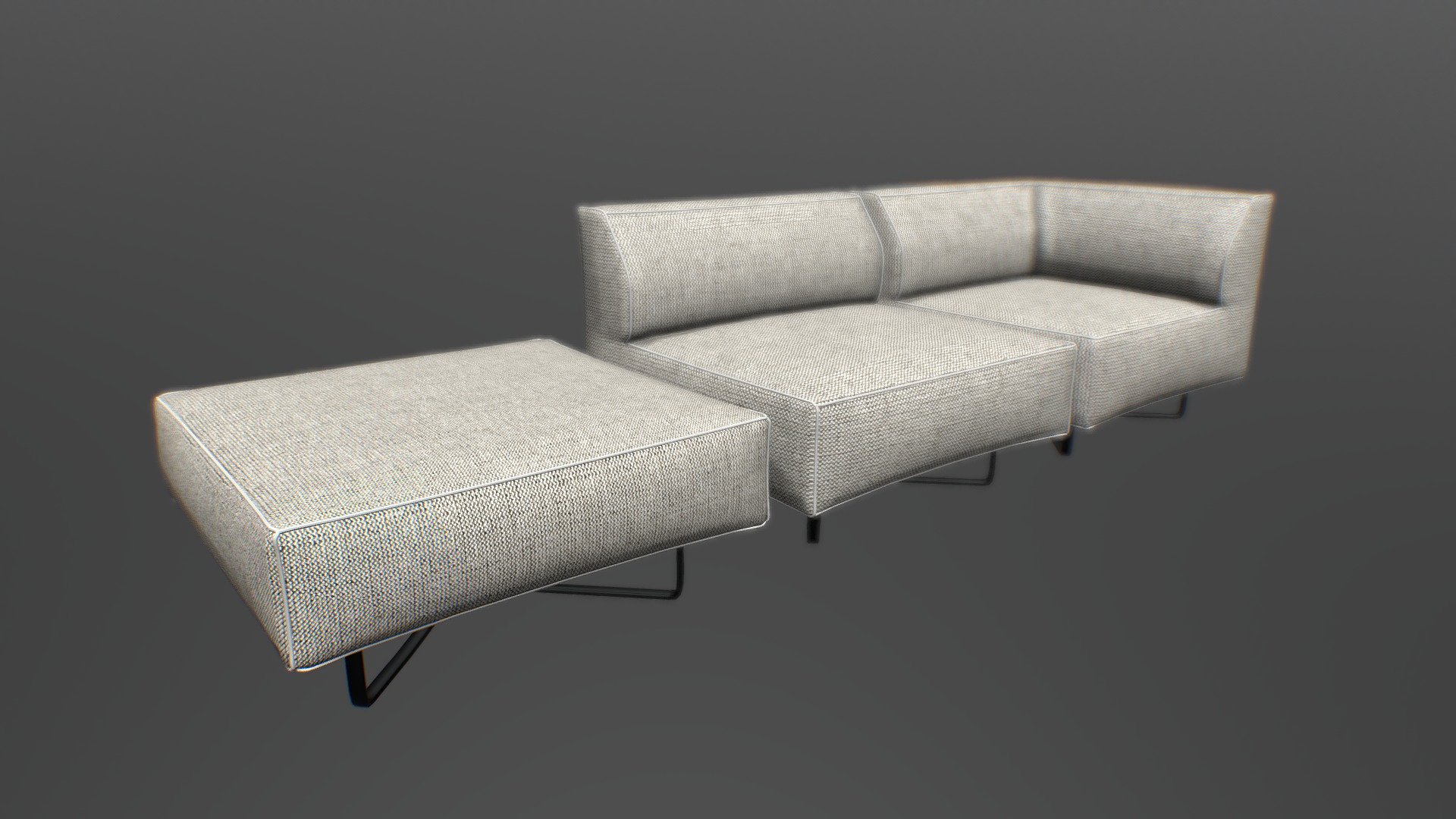 Modular sofa - 3D model by Håvard Waagbø (@hwcg) [c061ef1] - Sketchfab