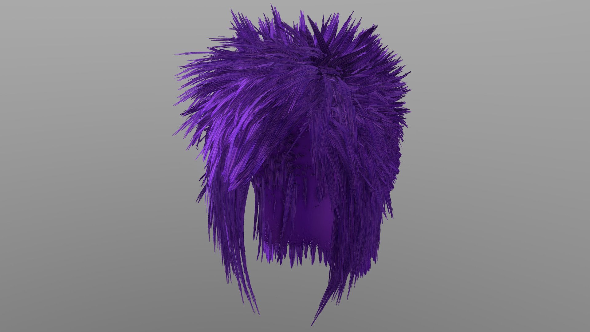 Wild Mullet Hair (Purple) - Buy Royalty Free 3D model by ...