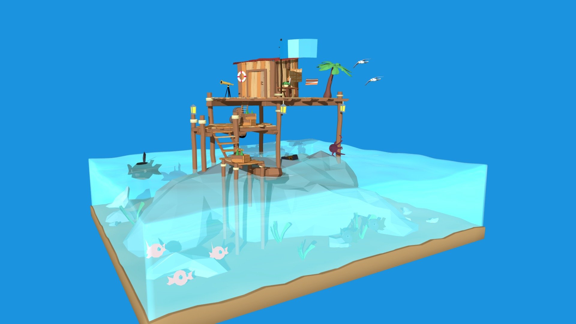 sea shack - 3D model by JJTale [c0661ae] - Sketchfab