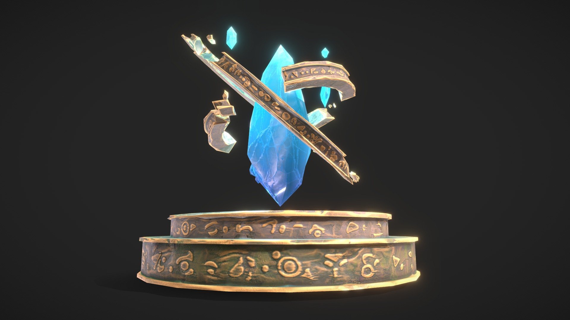 Floating Magical Crystal - 3D model by J.Tioulong [c068396] - Sketchfab
