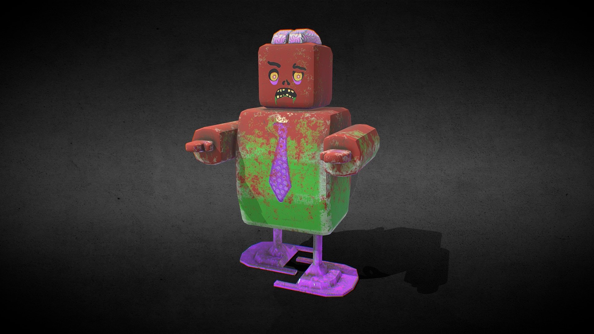 Zombie Walker Wind Up Toy - 3D model by parjen [c069e5b] - Sketchfab