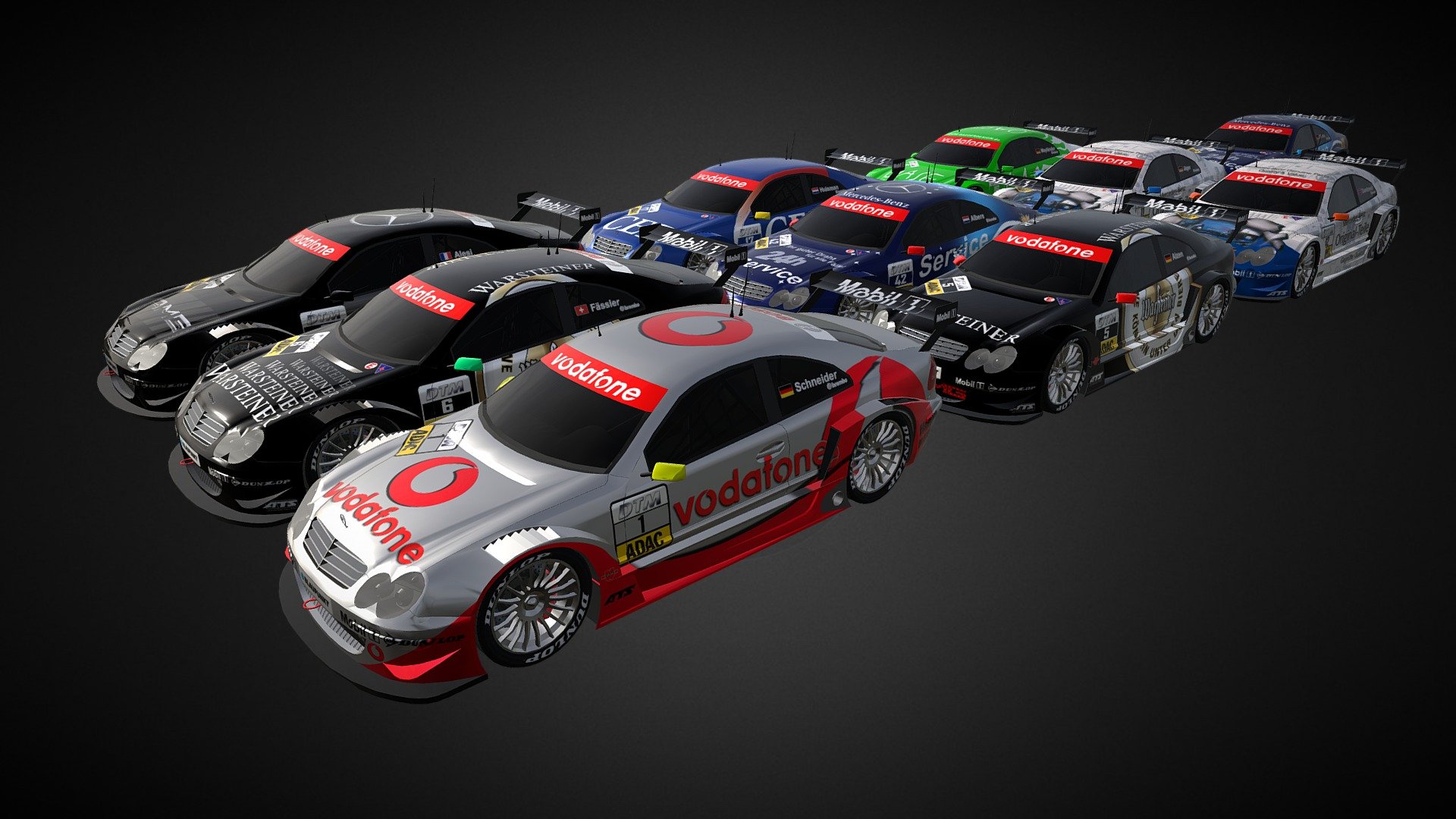 Mercedes Benz DTM 2002 Season Pack - Buy Royalty Free 3D model by ...