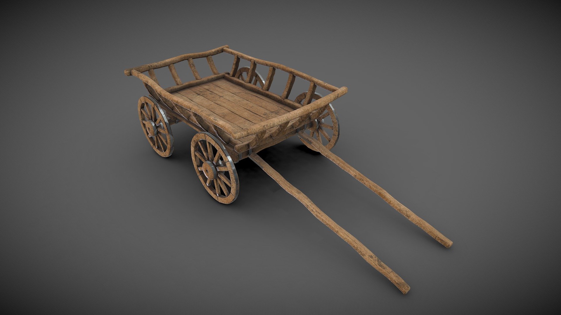 Old wooden cart - Download Free 3D model by GreenG [c06d624] - Sketchfab