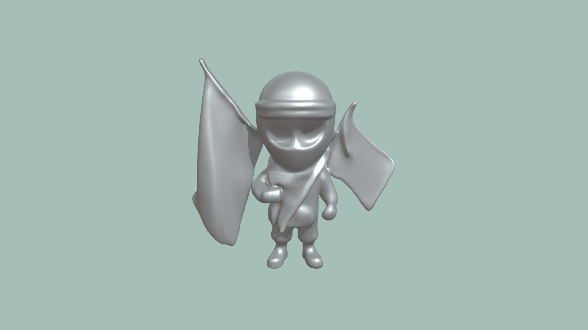 Military character holding flags - 3D model by medraboukh [c06e0b9 ...