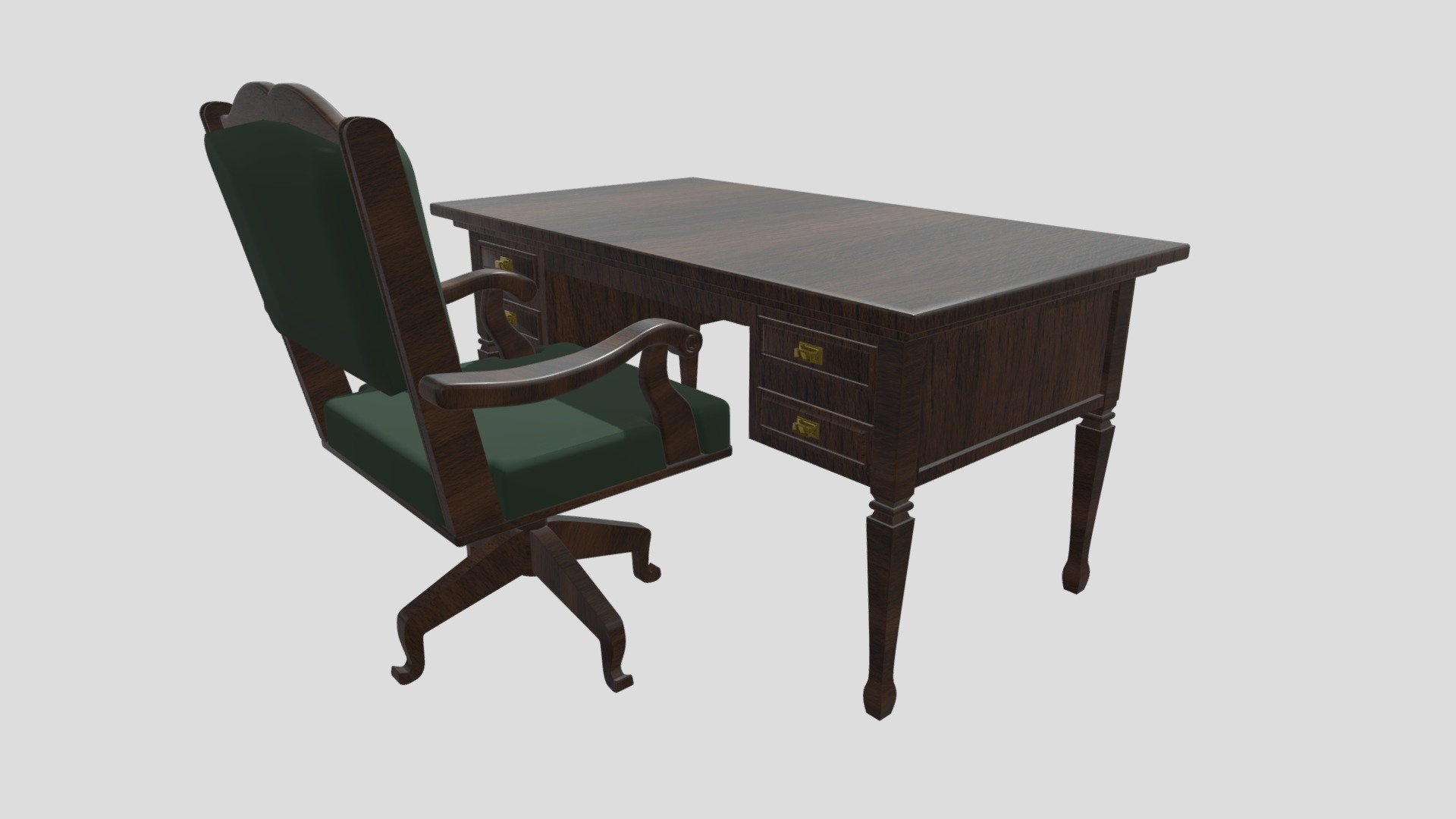 Desk and Chair - 3D model by Jomai CG Work (@JomaiCGWork) [c072dae ...
