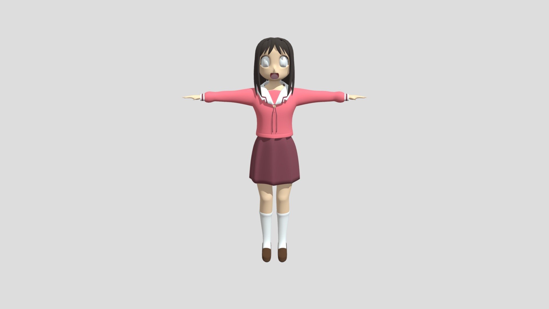 Osaka Azumanga Daioh (Ayumu Kasuga) High Poly - Download Free 3D model ...