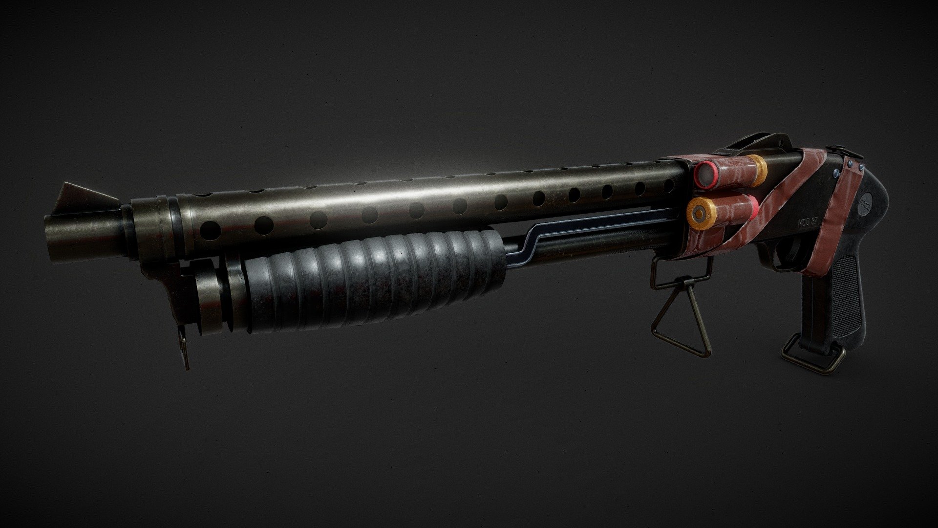 M37 伊萨卡霰弹枪 - 3D model by 爆炒腰花 (@baocaotaohua) [c07c285] - Sketchfab