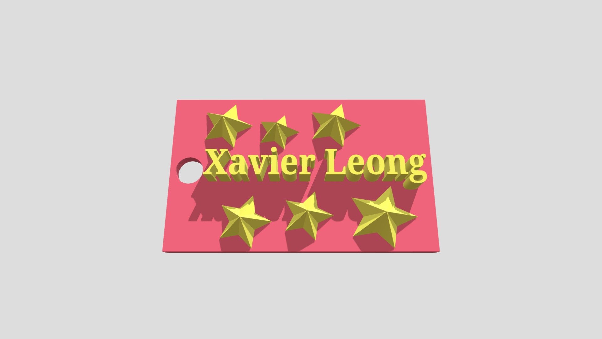 Name Keychain - Xavier Leong - Download Free 3D model by it.trackv [c07f4bf] - Sketchfab
