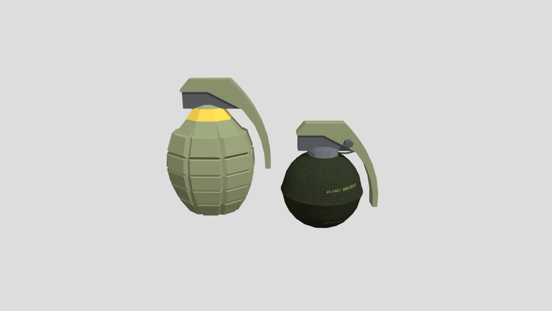 animal company - Grenade and Old Grenade - Download Free 3D model by ...